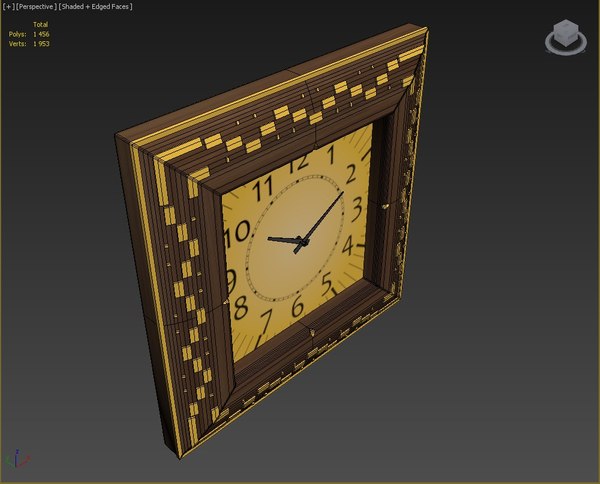 3D square wall clock - TurboSquid 1604961