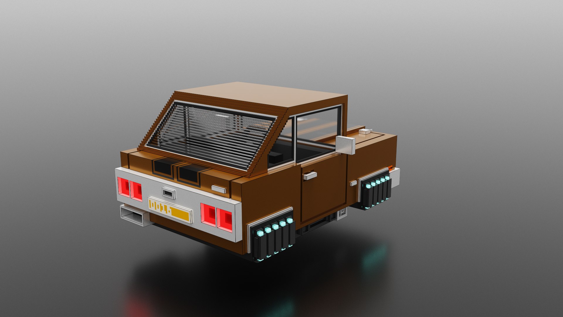 Voxel 3D Model 0018 Cute Flying Car 3D Model - TurboSquid 1990976
