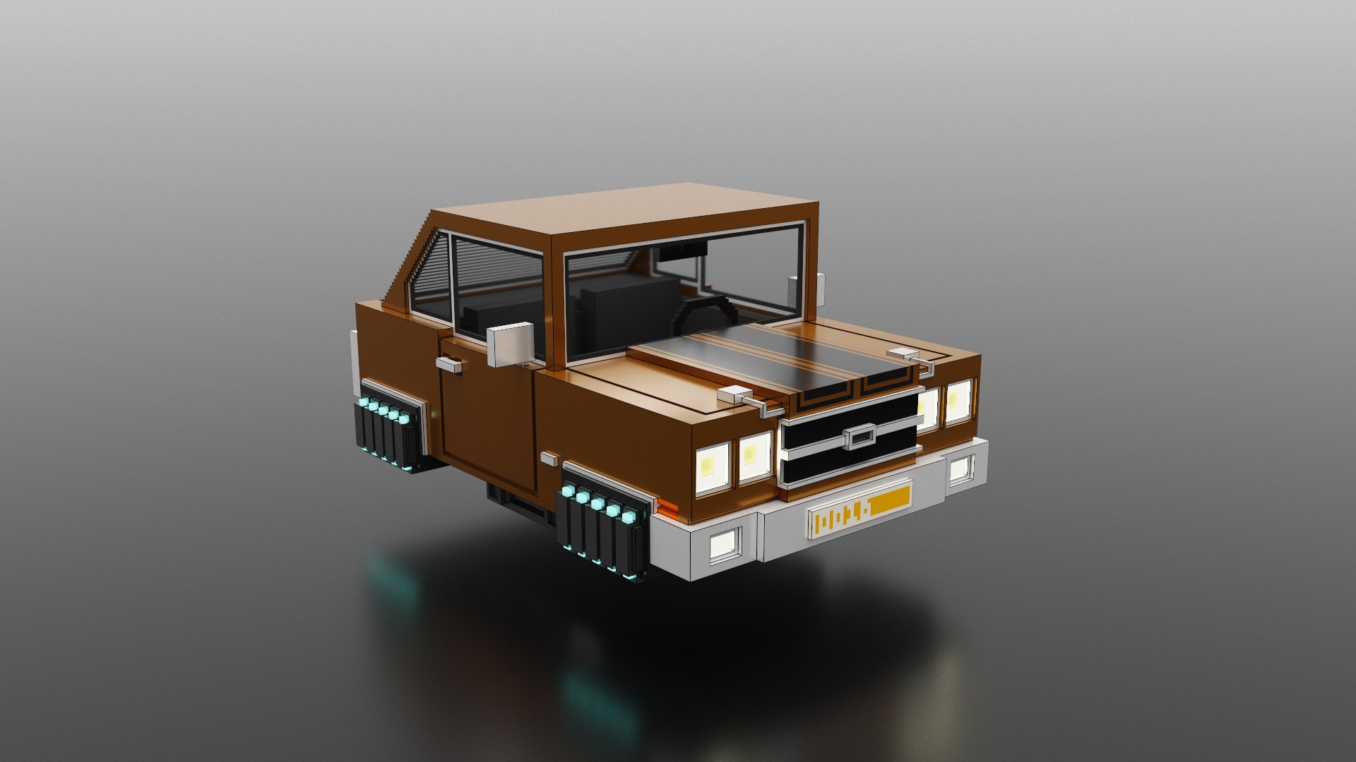 Voxel 3D Model 0018 Cute Flying Car 3D Model - TurboSquid 1990976