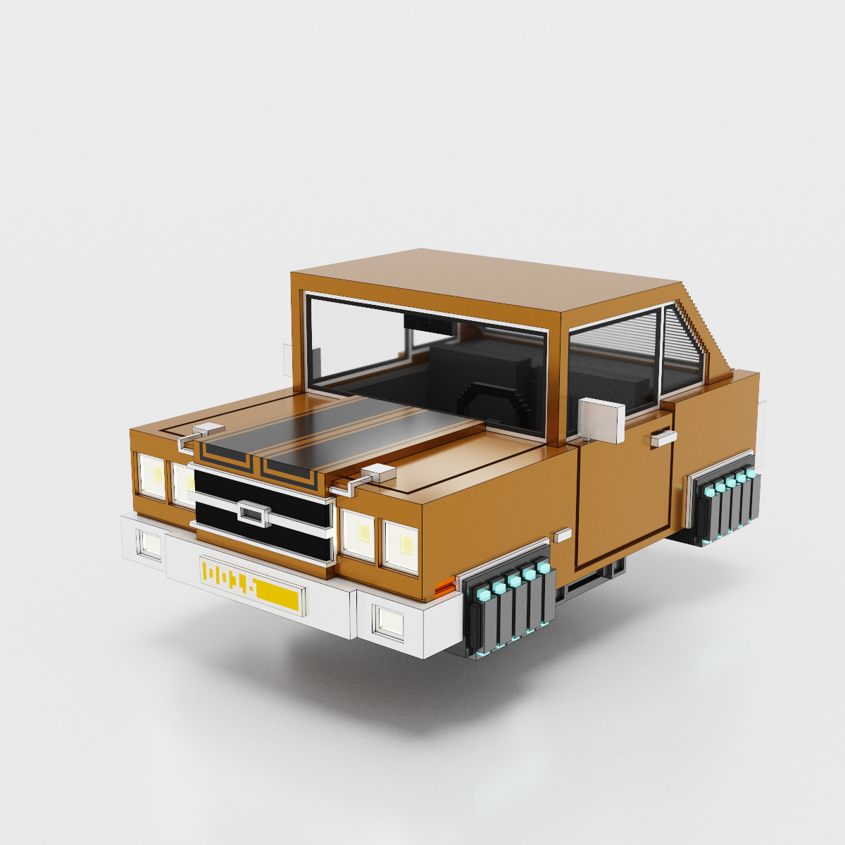 Voxel 3D Model 0018 Cute Flying Car 3D model - TurboSquid 1990976