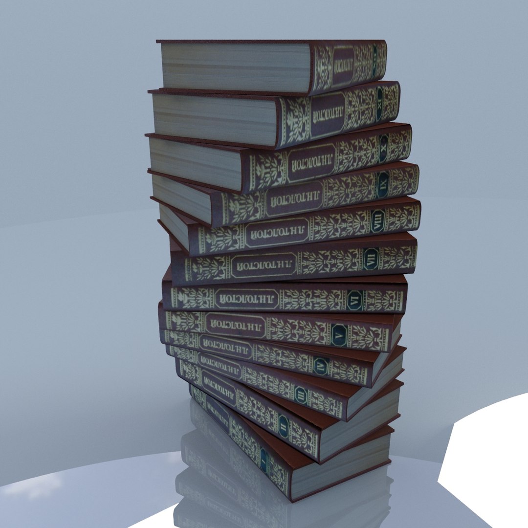 Materials Books Set 3d Model