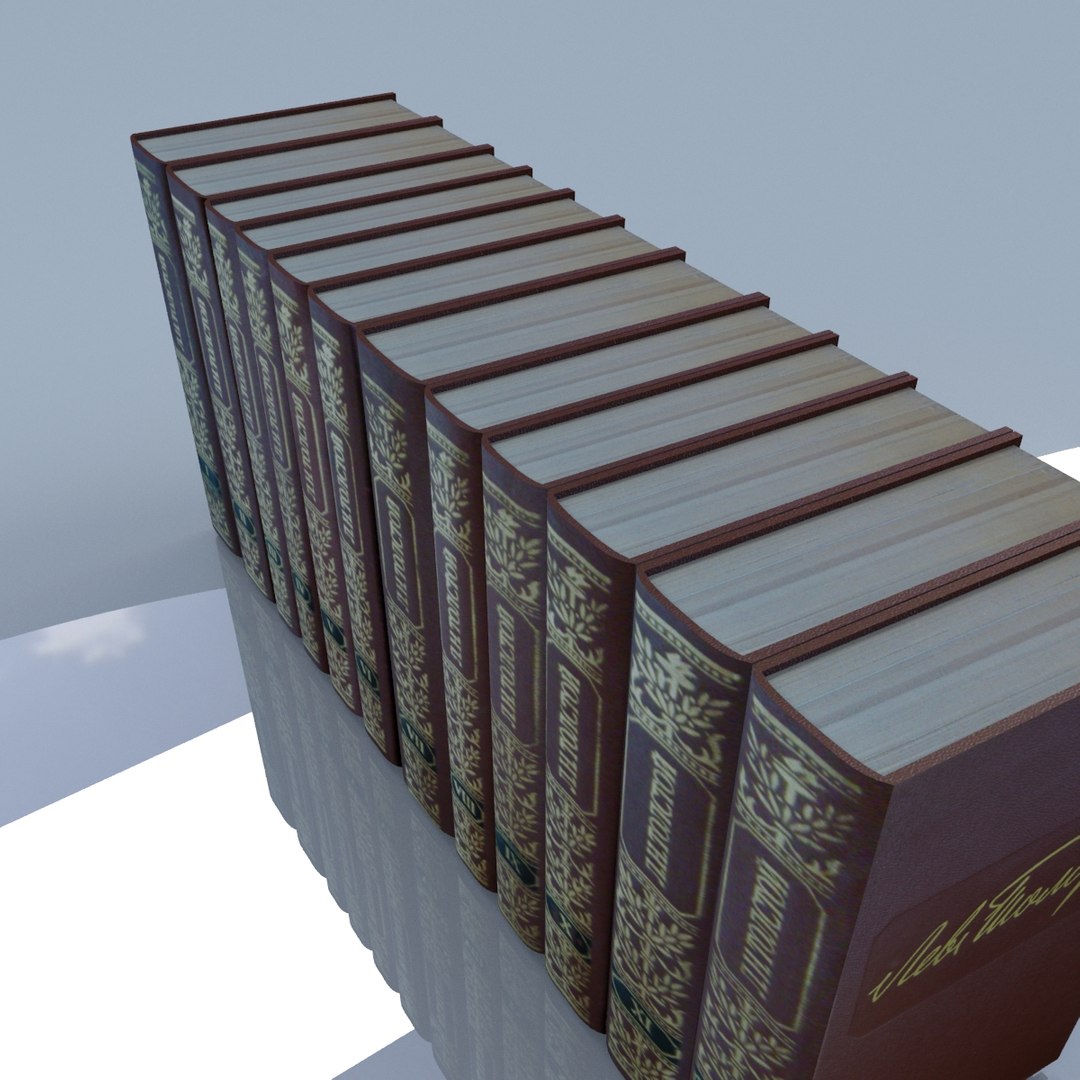 Materials Books Set 3d Model