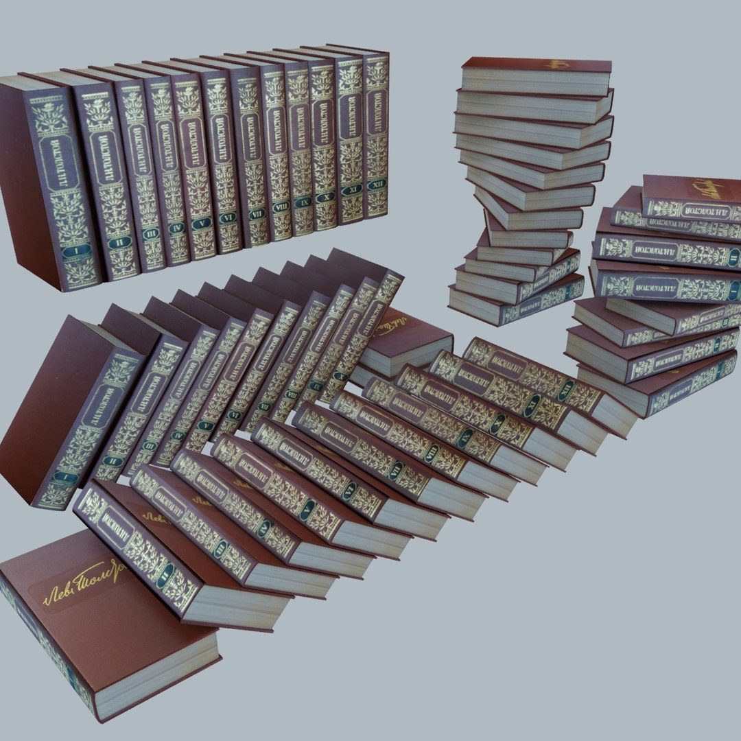 Materials Books Set 3d Model