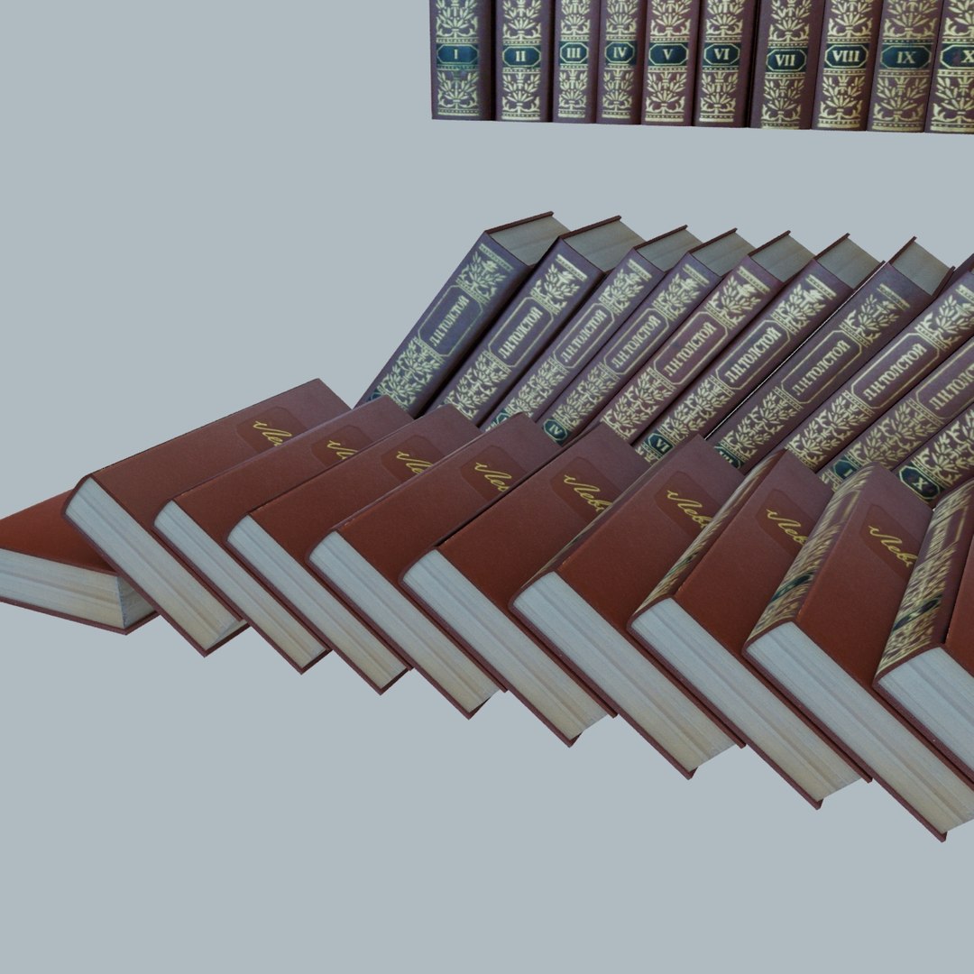 Materials Books Set 3d Model