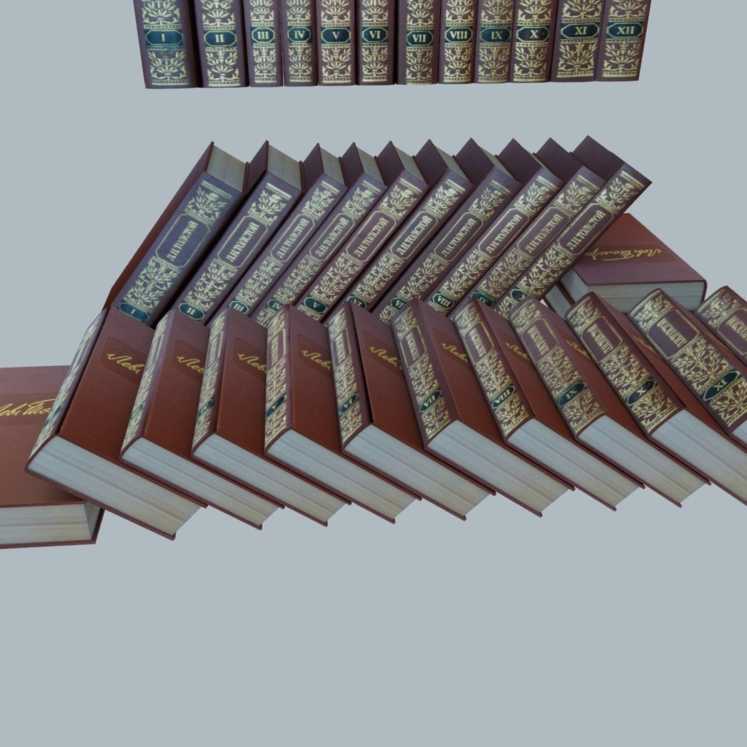 Materials Books Set 3d Model