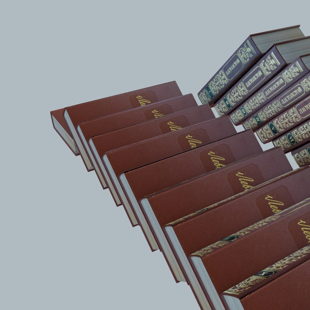 Materials Books Set 3d Model
