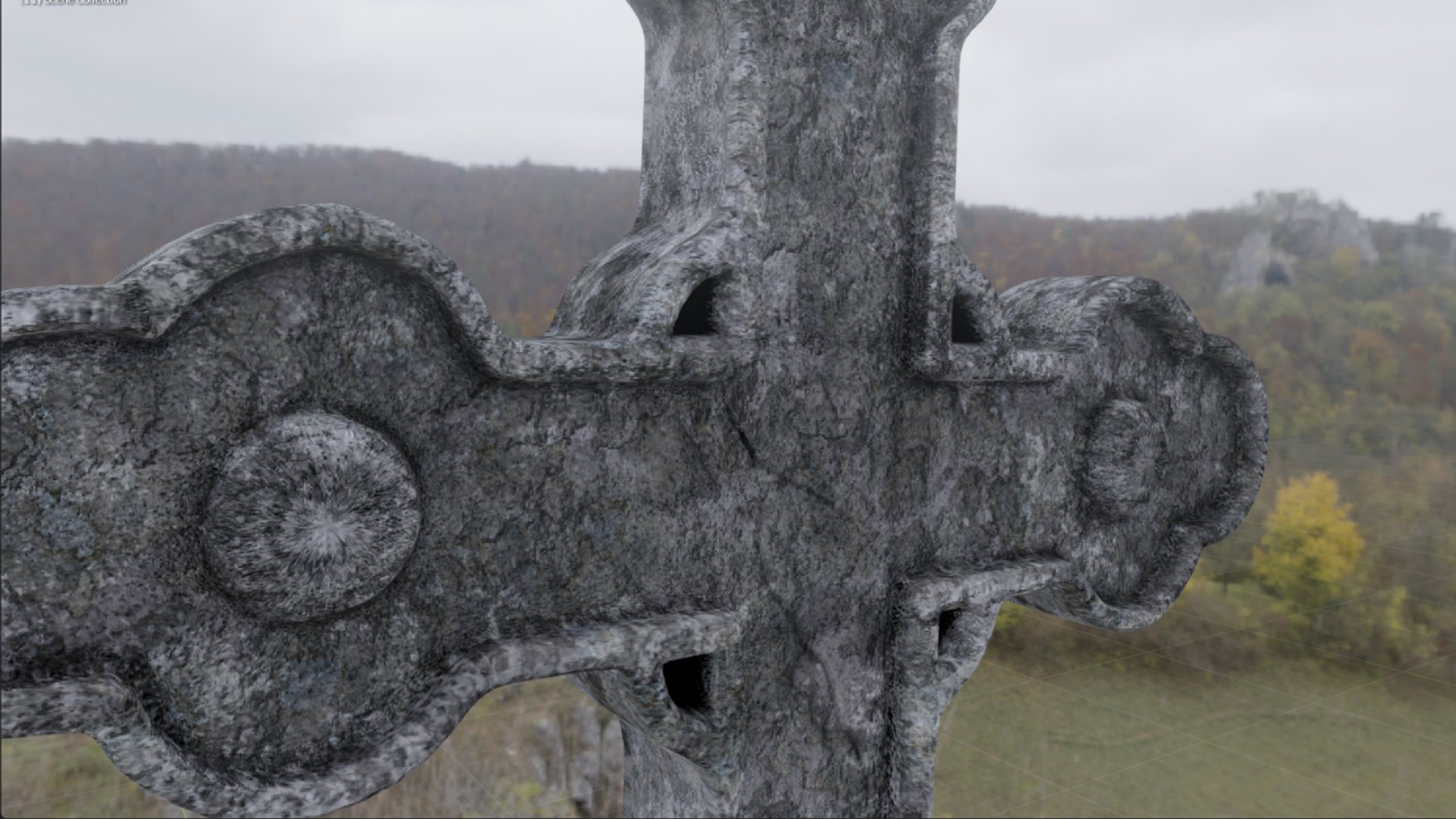 3D Model Old Cross Graves - TurboSquid 1510161