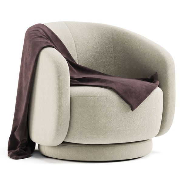 modelo 3d Silla giratoria Ellie Diseños escandinavos - TurboSquid 2419236