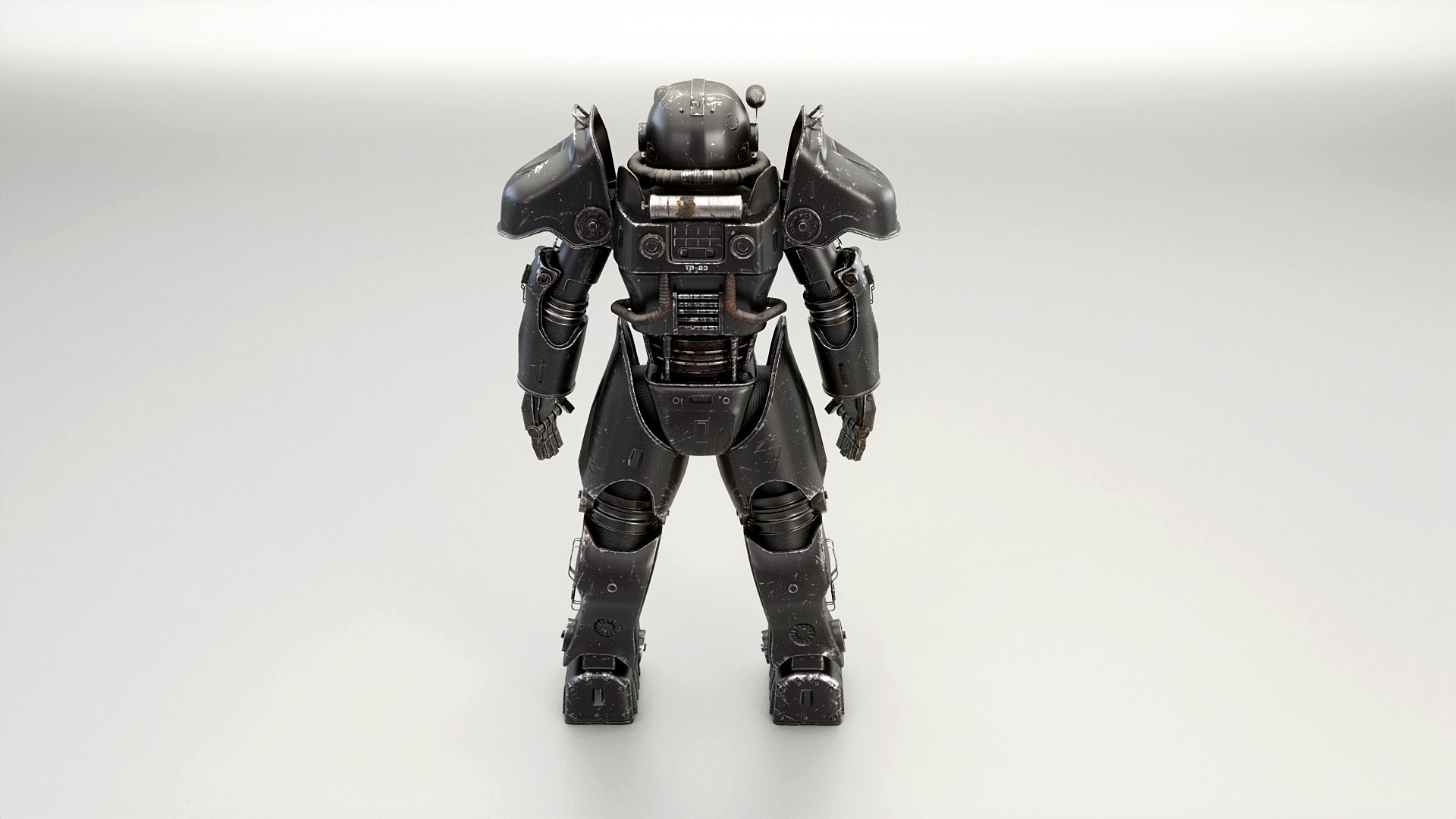 Post Apocalyptic Power Armor Black Model - TurboSquid 2217273