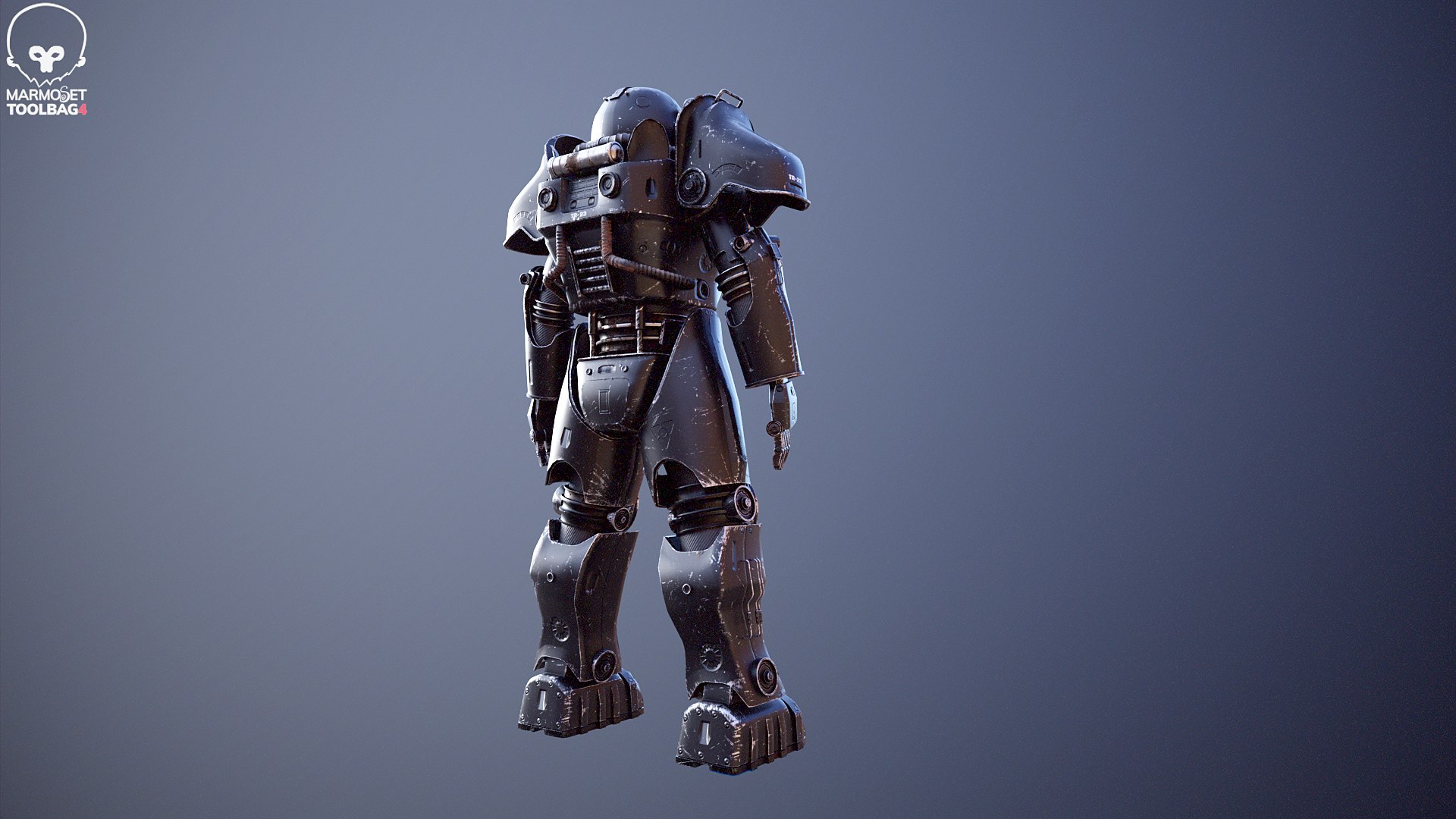 Post Apocalyptic Power Armor Black Model - TurboSquid 2217273
