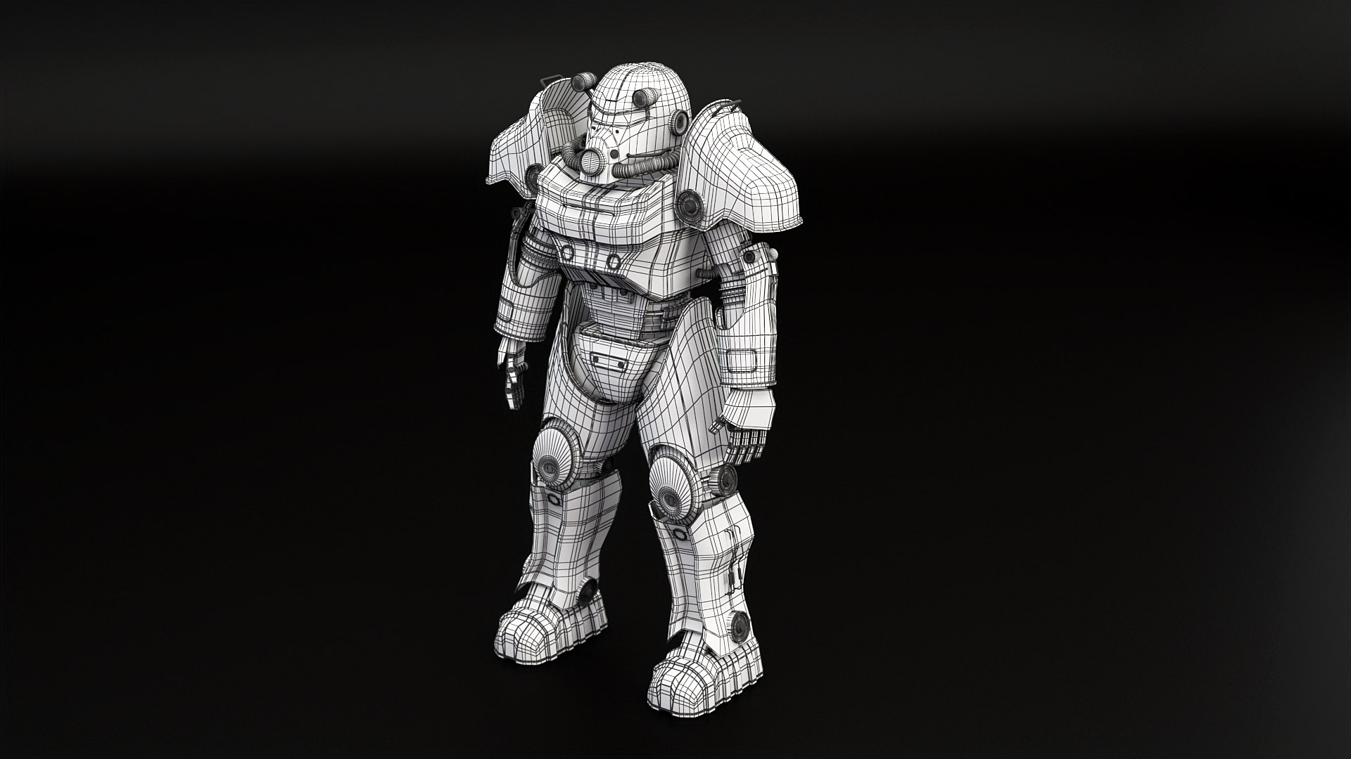 Post Apocalyptic Power Armor Black Model - TurboSquid 2217273