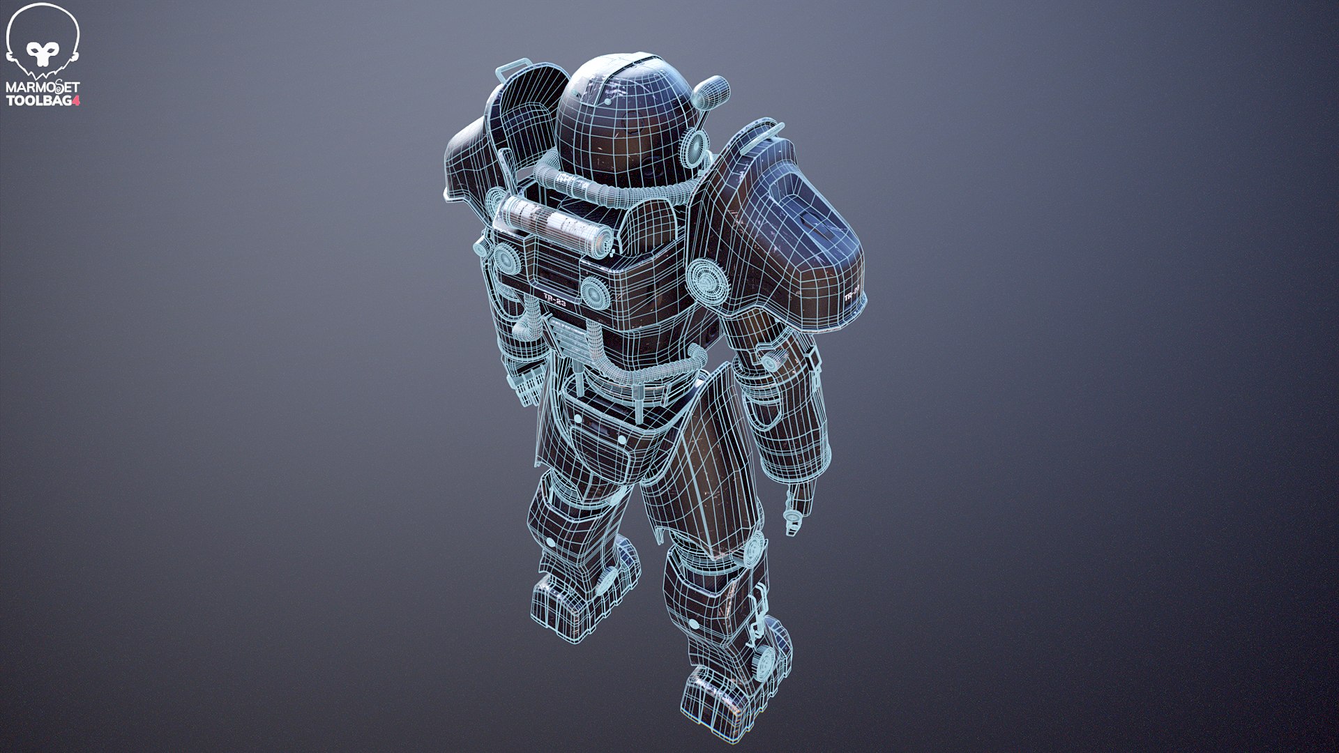 Post Apocalyptic Power Armor Black Model - TurboSquid 2217273