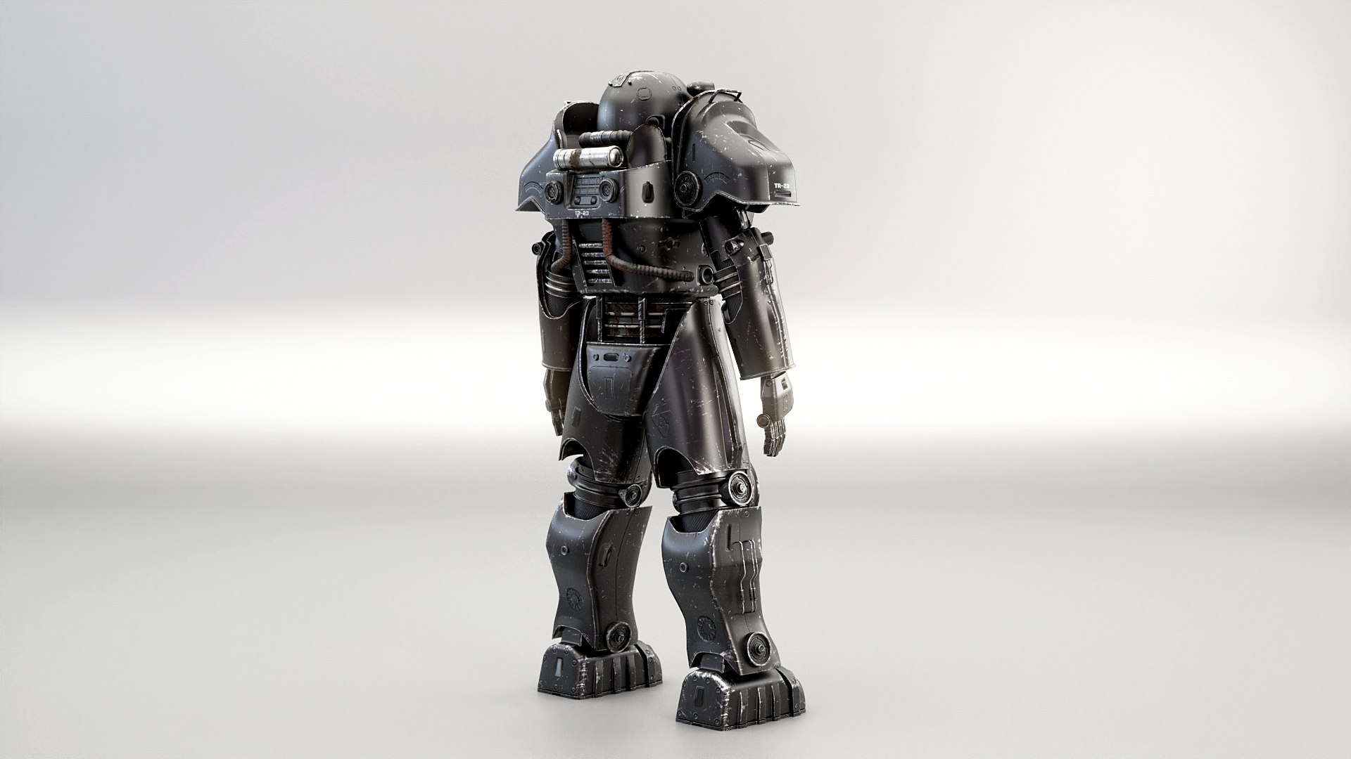 Post Apocalyptic Power Armor Black Model - TurboSquid 2217273