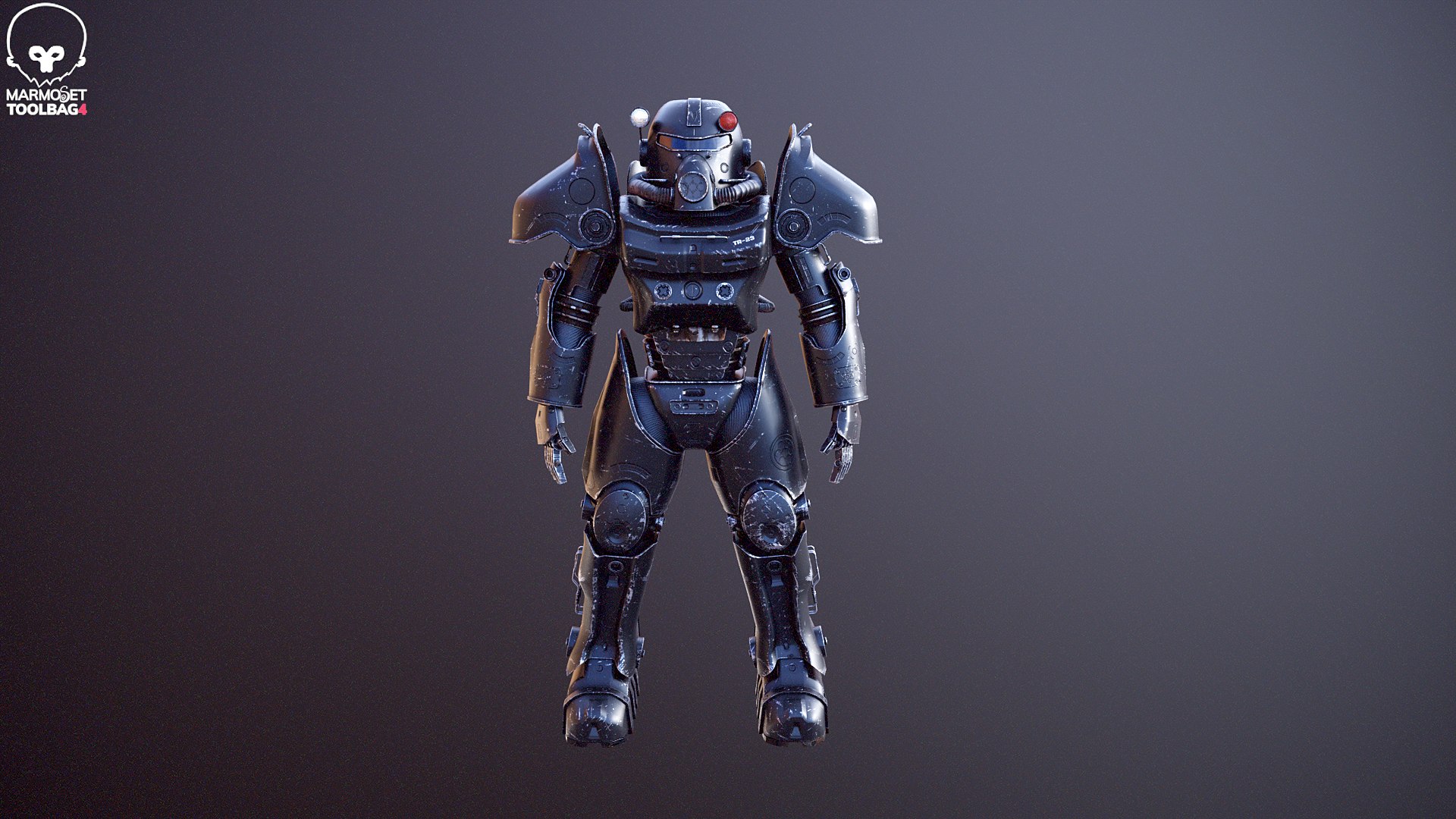 Post Apocalyptic Power Armor Black Model - TurboSquid 2217273