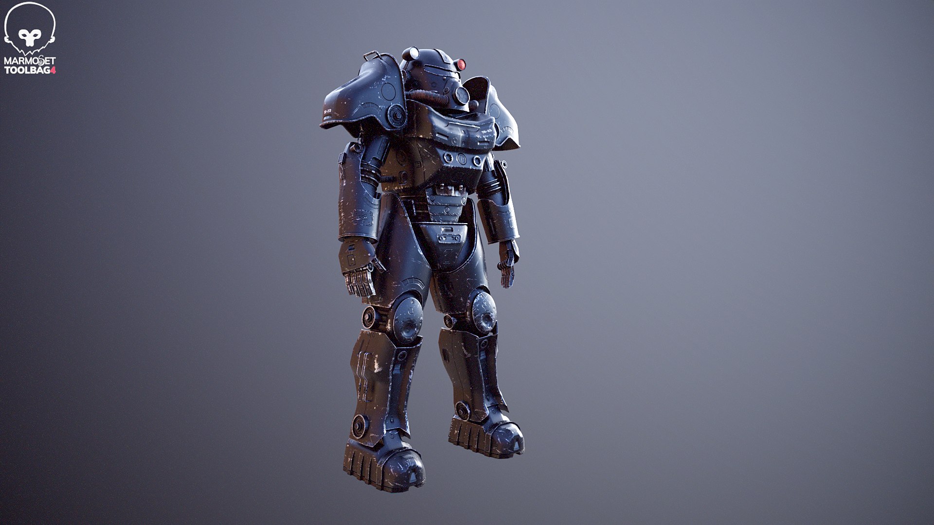 Post Apocalyptic Power Armor Black Model - TurboSquid 2217273