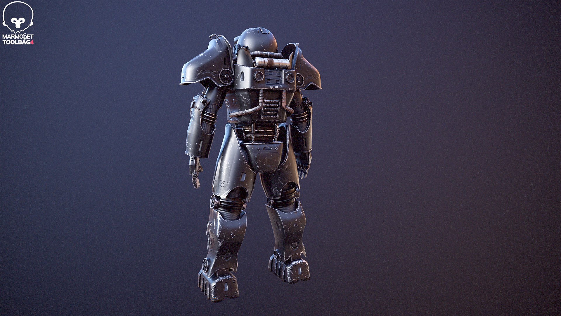 Post Apocalyptic Power Armor Black Model - TurboSquid 2217273