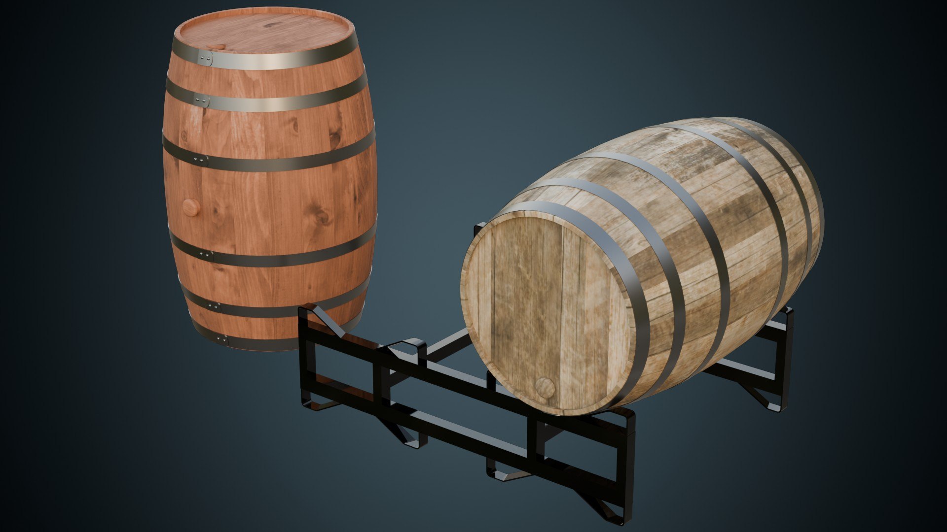 3D Model Wooden Barrel 1 Basic - TurboSquid 2237508