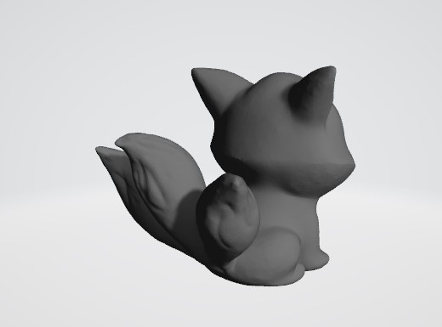 3D Three-tailed Fox Kitsune - TurboSquid 1426633