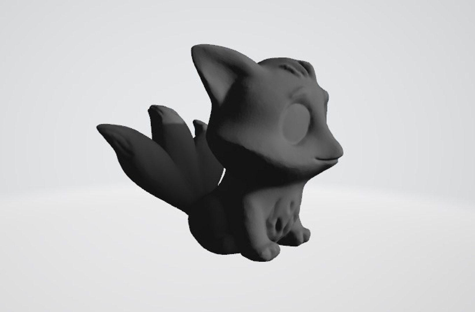3D Three-tailed Fox Kitsune - TurboSquid 1426633
