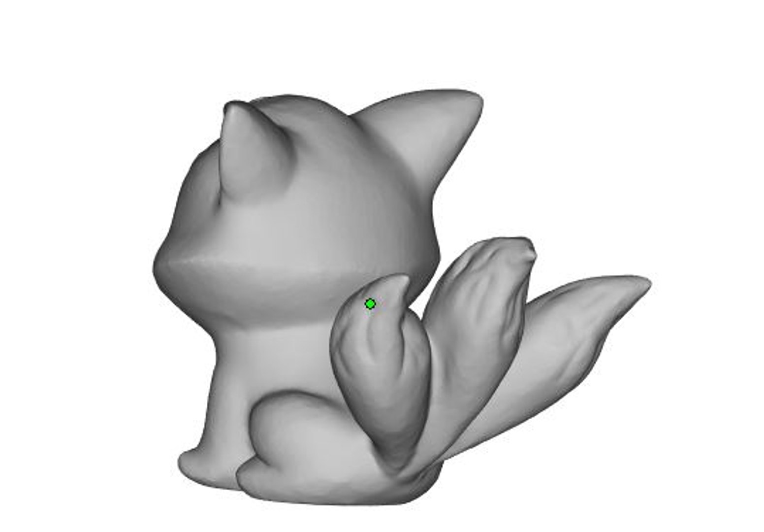 3D Three-tailed Fox Kitsune - TurboSquid 1426633