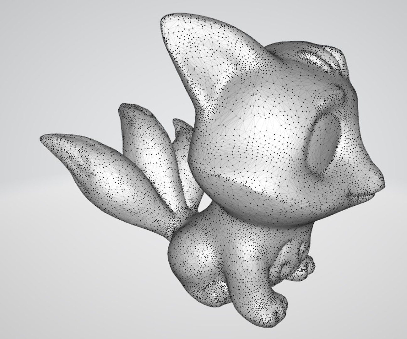 3D Three-tailed Fox Kitsune - TurboSquid 1426633