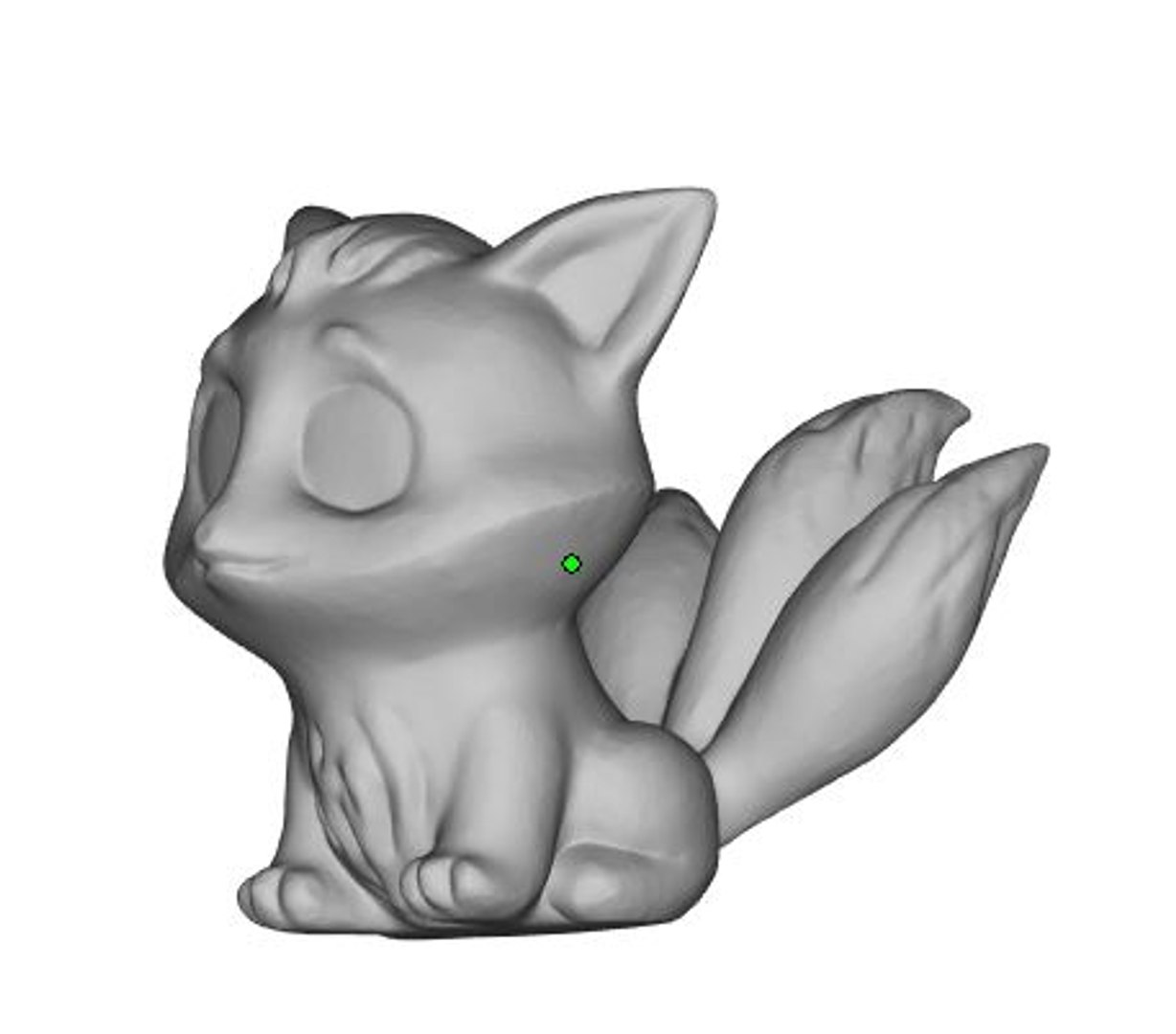 3D Three-tailed Fox Kitsune - TurboSquid 1426633