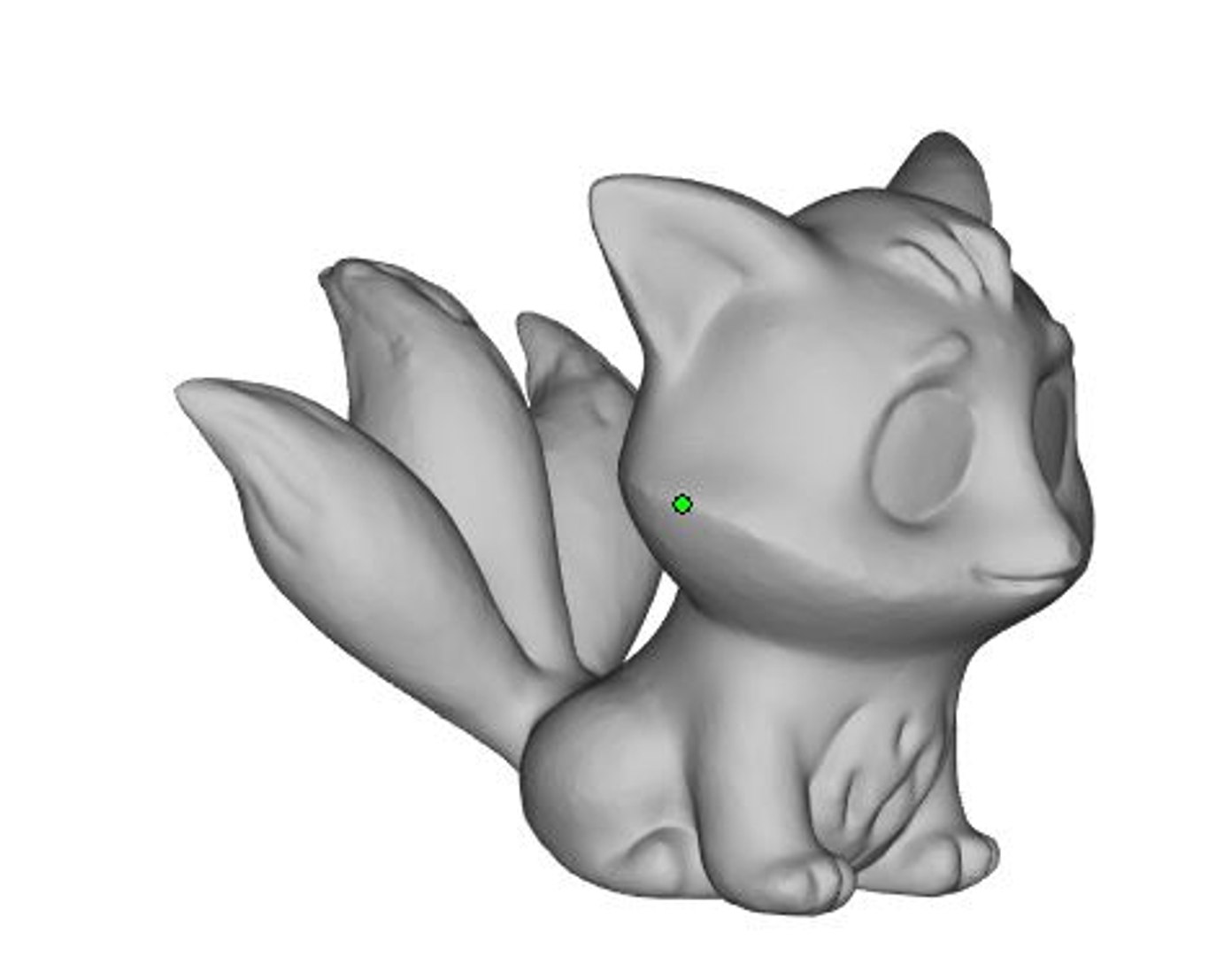 3D Three-tailed Fox Kitsune - TurboSquid 1426633