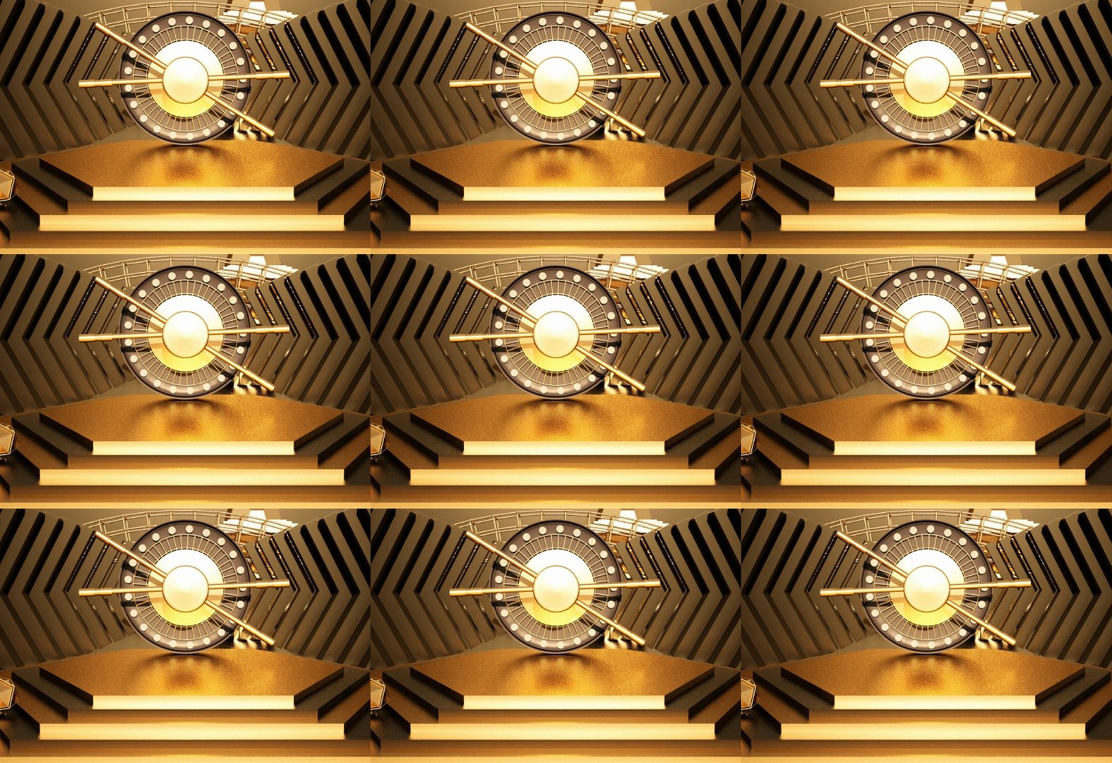 3D C4D advanced golden e-commerce background clock model - TurboSquid ...