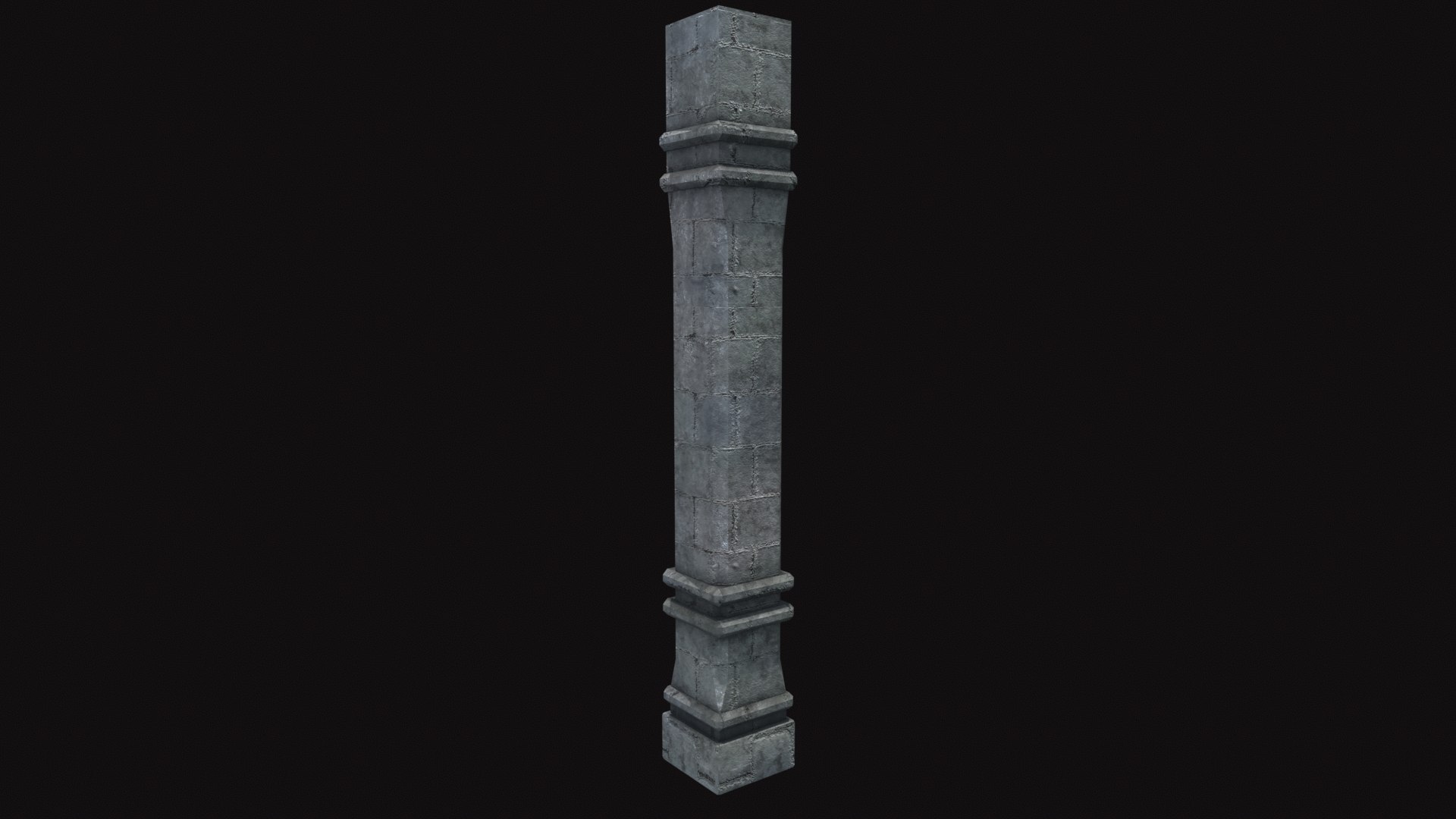 3D Medieval Stone Pillar 01 Model - TurboSquid 2322053