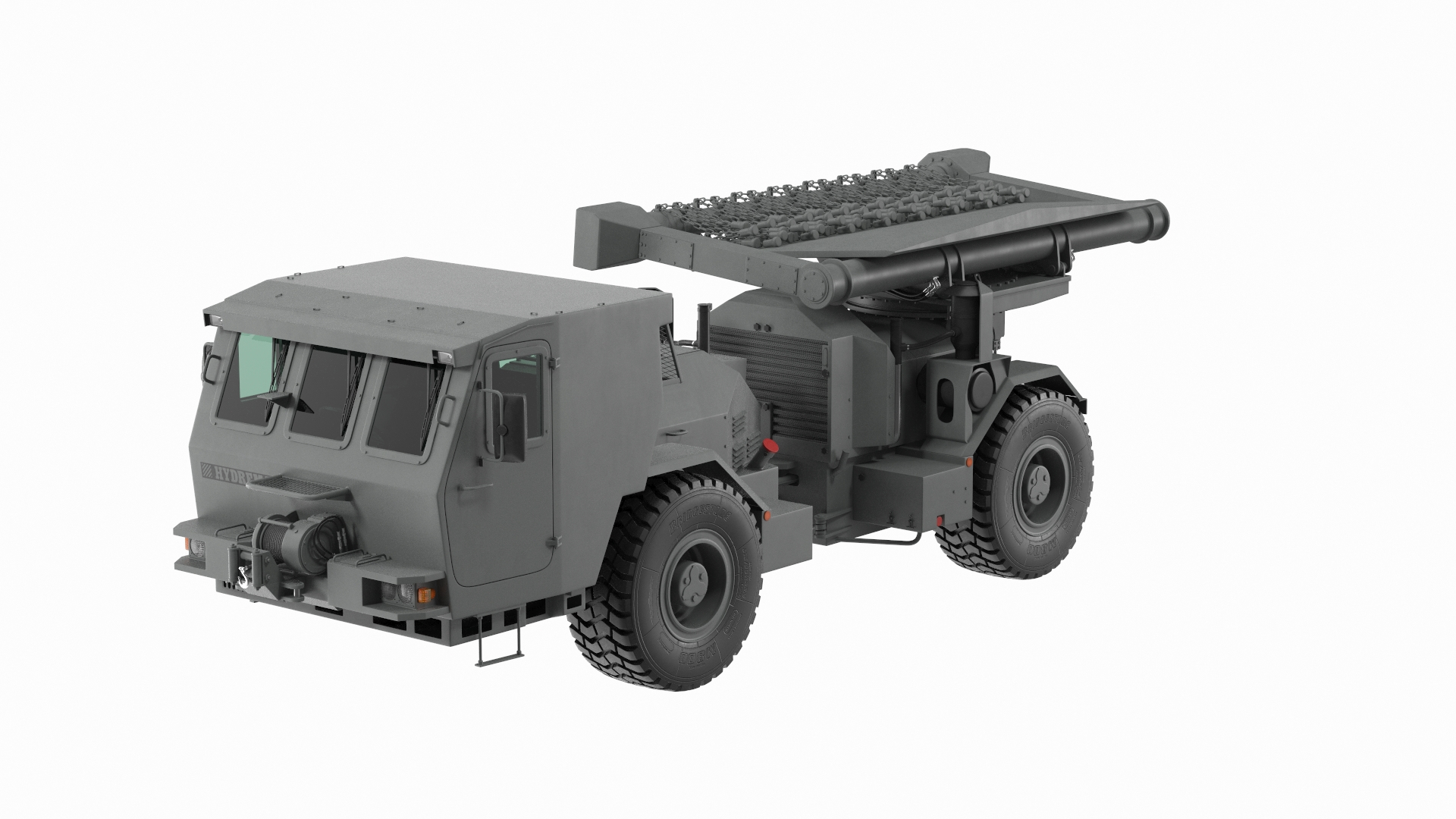 Mine Flail Vehicle Hydrema 910 Grey Model - TurboSquid 2095467