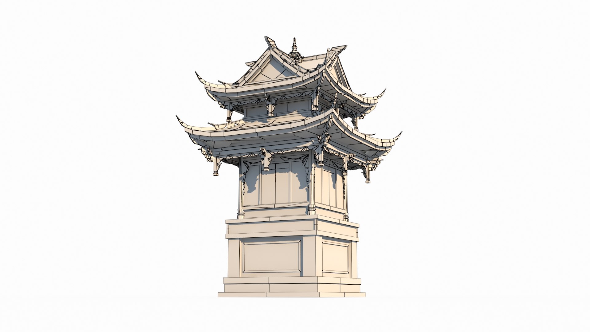 3D Ancient Asian Architecture Palace Turret Model - TurboSquid 2031107