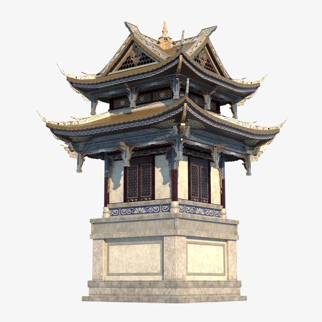 3D Ancient Asian Architecture Palace Turret Model - TurboSquid 2031107