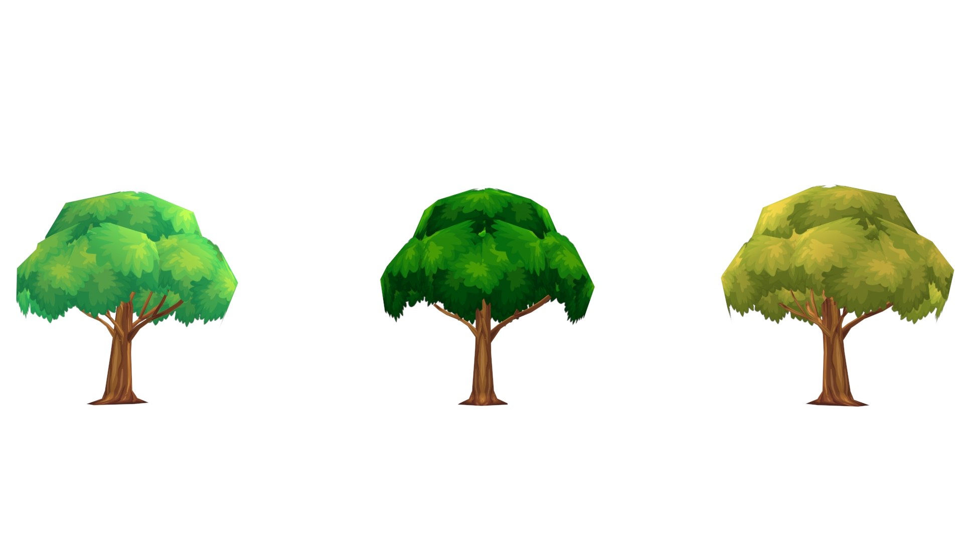Low Poly Cartoon Trees 3D Model - TurboSquid 1780432