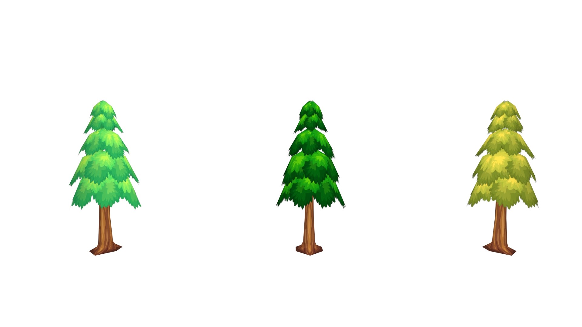 Low Poly Cartoon Trees 3D Model - TurboSquid 1780432