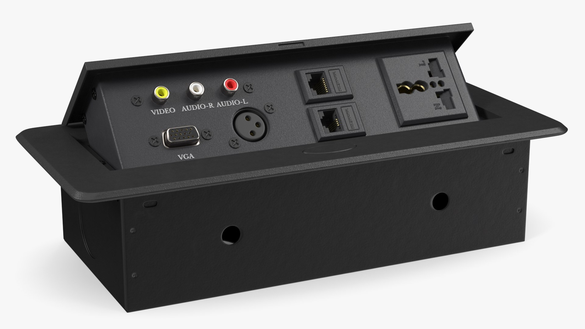 Office Furniture Tabletop Switch Socket Black Model - TurboSquid 1919539