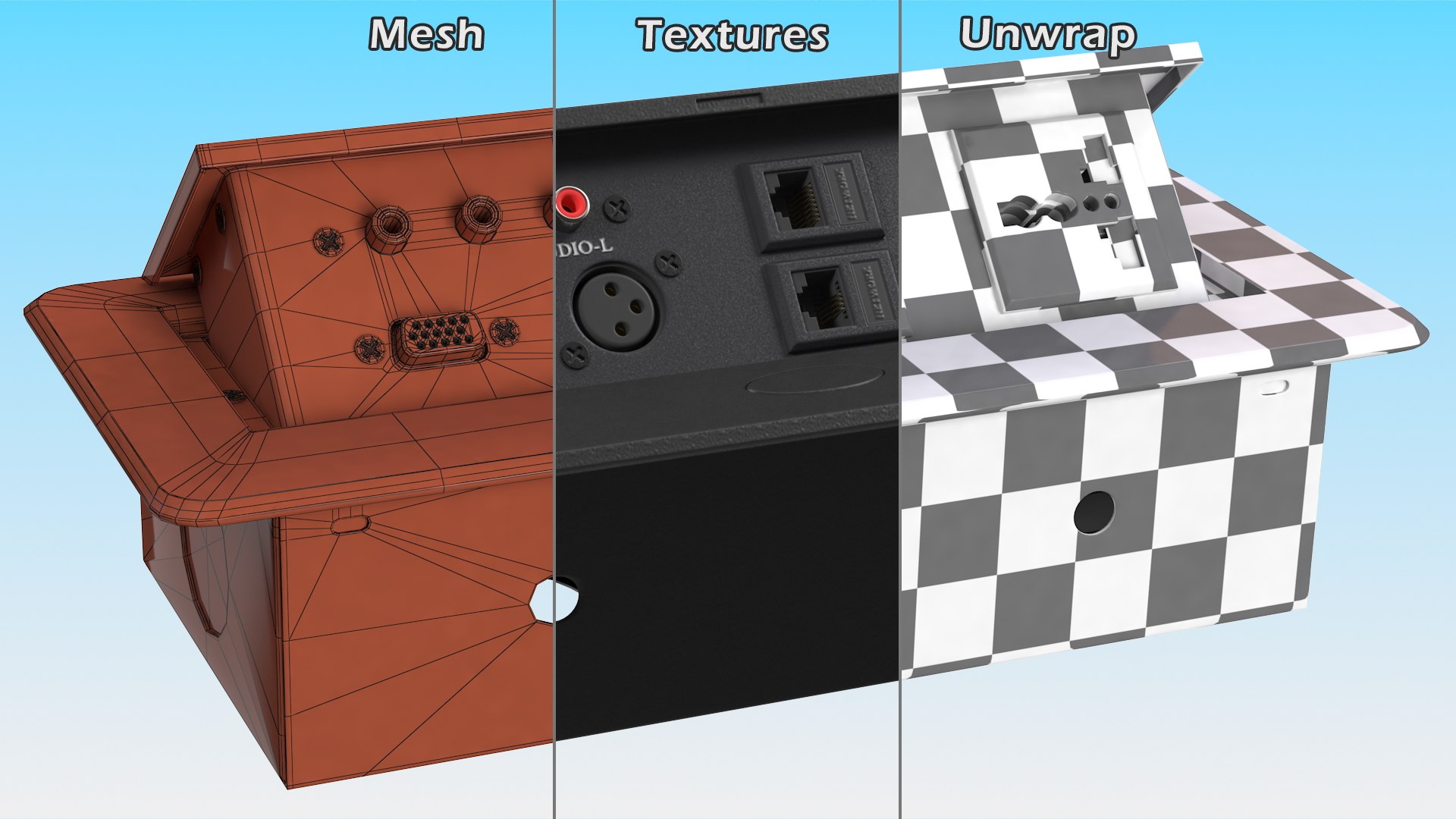Office Furniture Tabletop Switch Socket Black model - TurboSquid 1919539