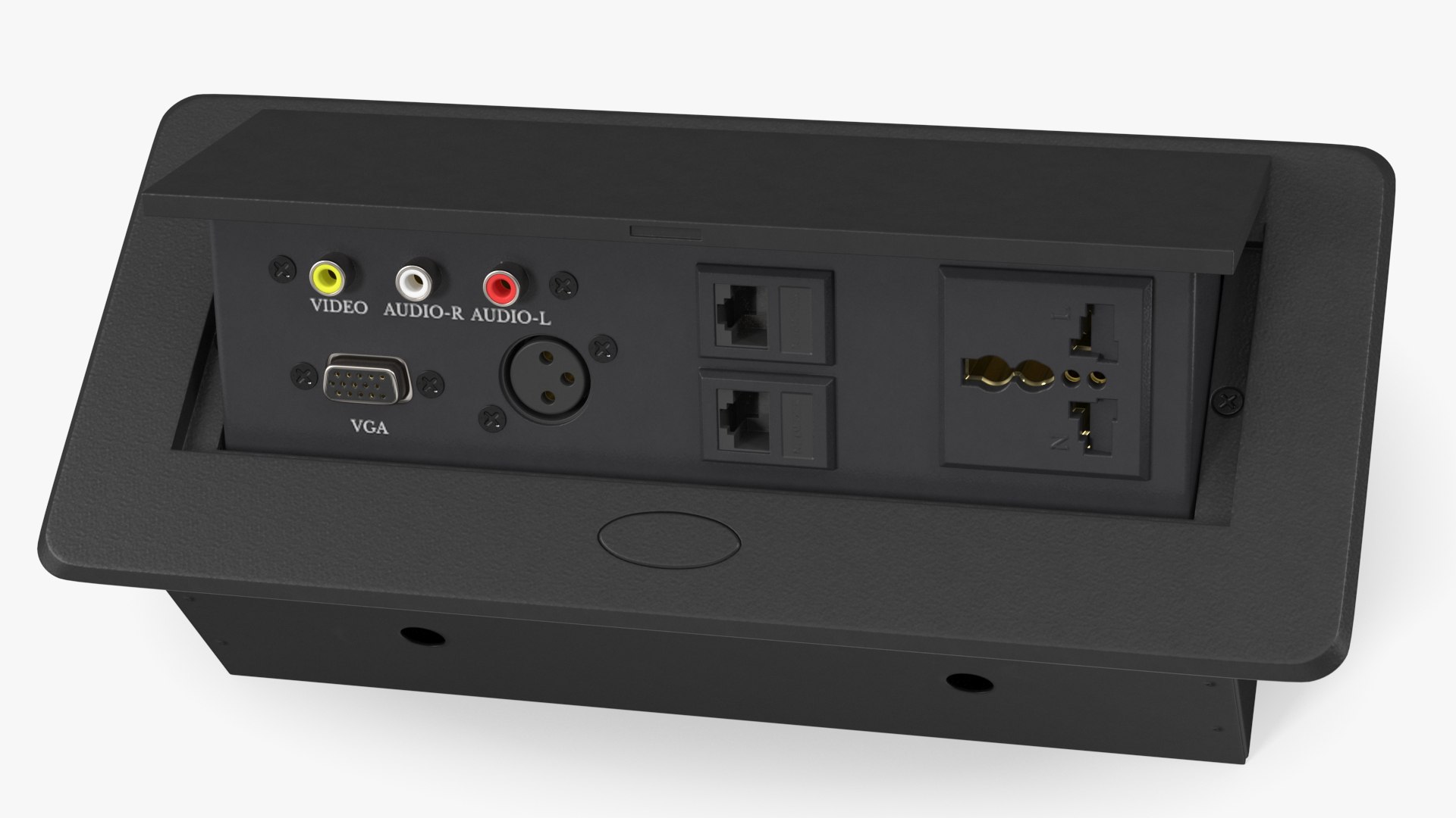 Office Furniture Tabletop Switch Socket Black Model - TurboSquid 1919539