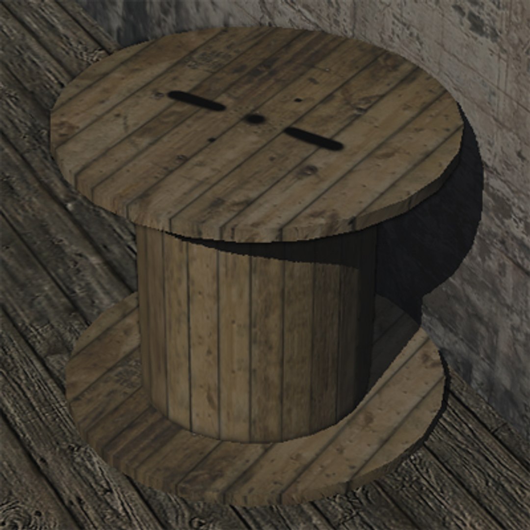 3d Cable Drum Prop Model