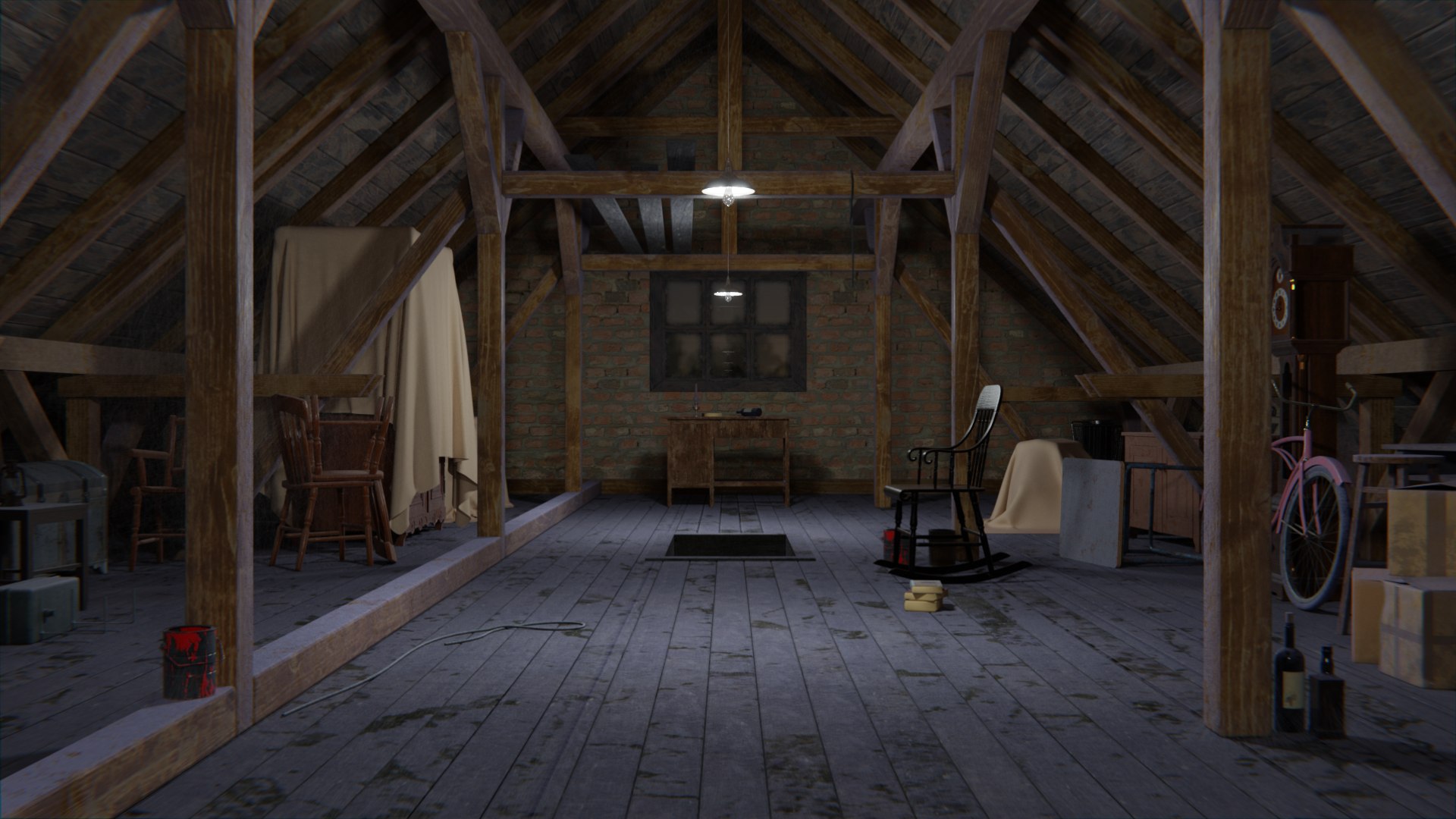 Attic 3D - TurboSquid 2014551