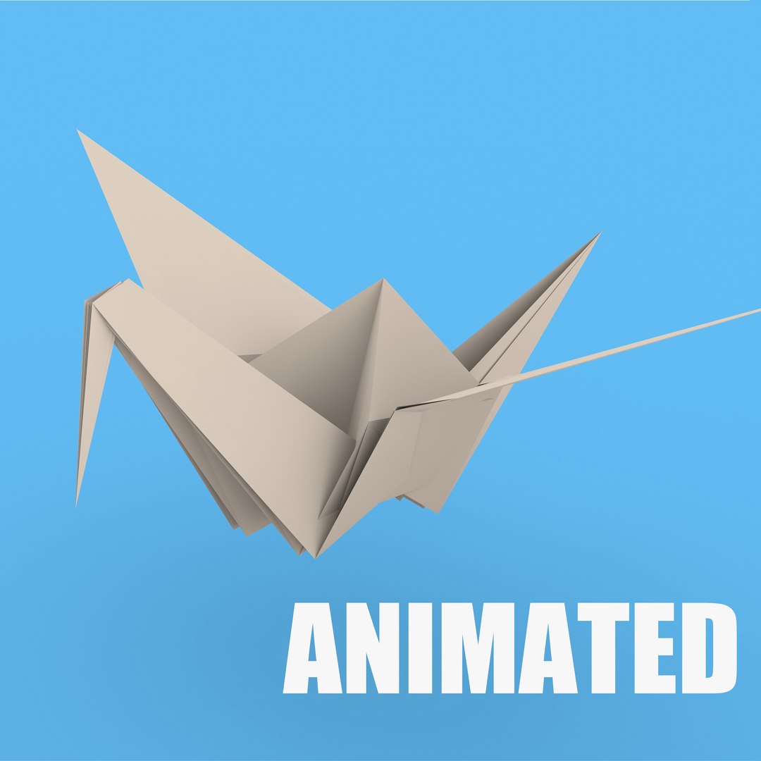 modelo 3d Origami Paper Crane Animated - TurboSquid 1994526