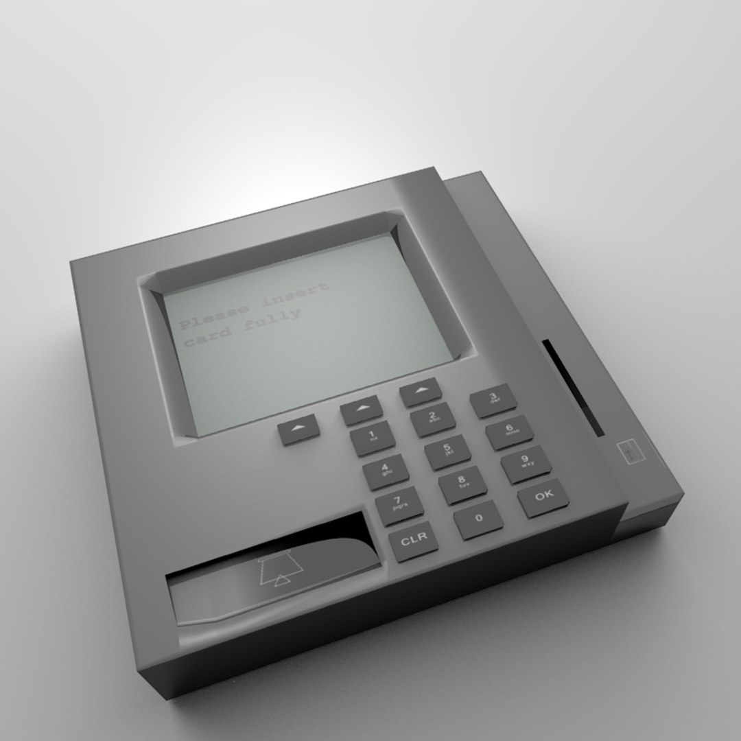 3d Credit Card Reader Model