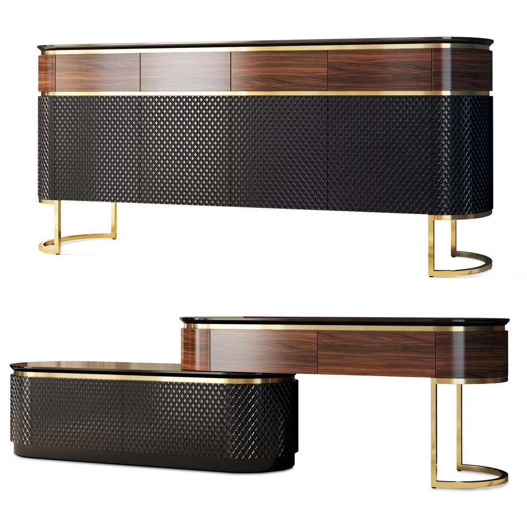 modelo 3d Sideboard tv stand Art Deco by MobilYam Benim - TurboSquid ...