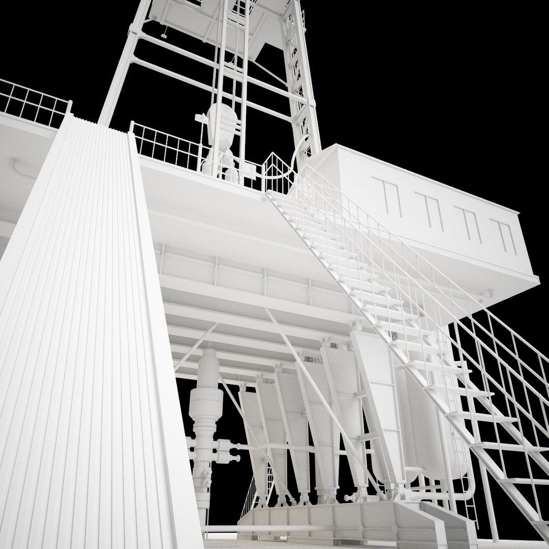 Rig gas platform 3D model - TurboSquid 1597132