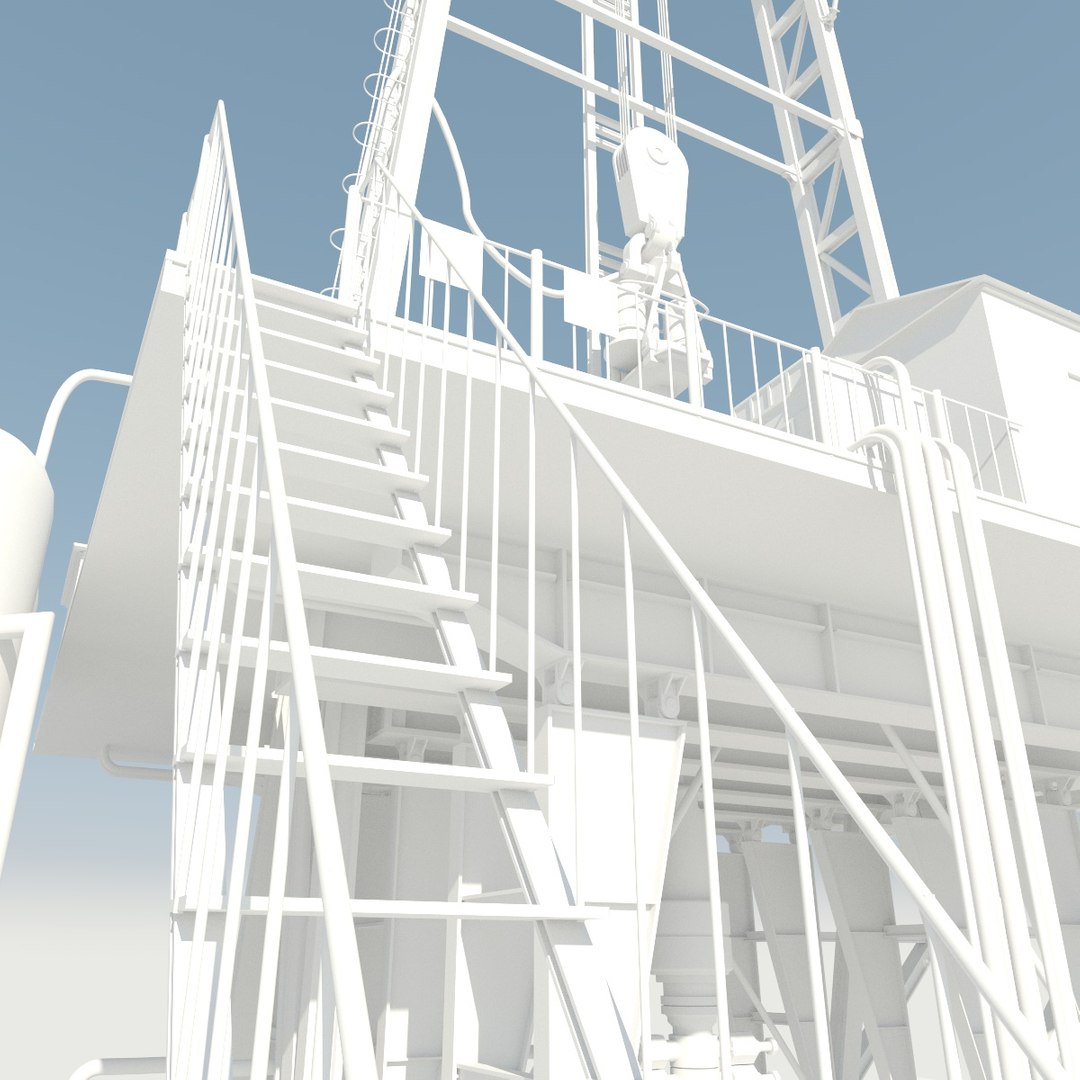 Rig gas platform 3D model - TurboSquid 1597132