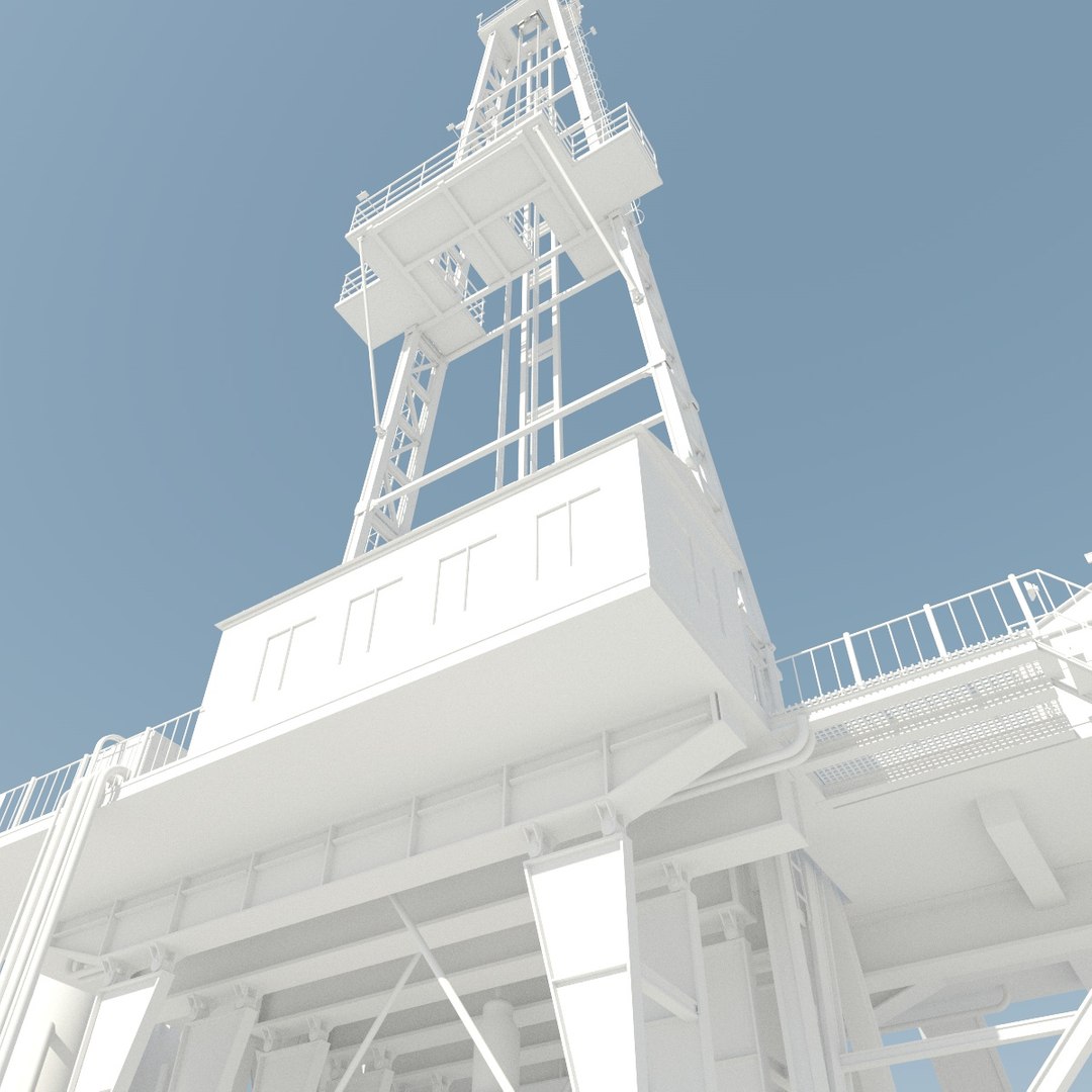 Rig gas platform 3D model - TurboSquid 1597132