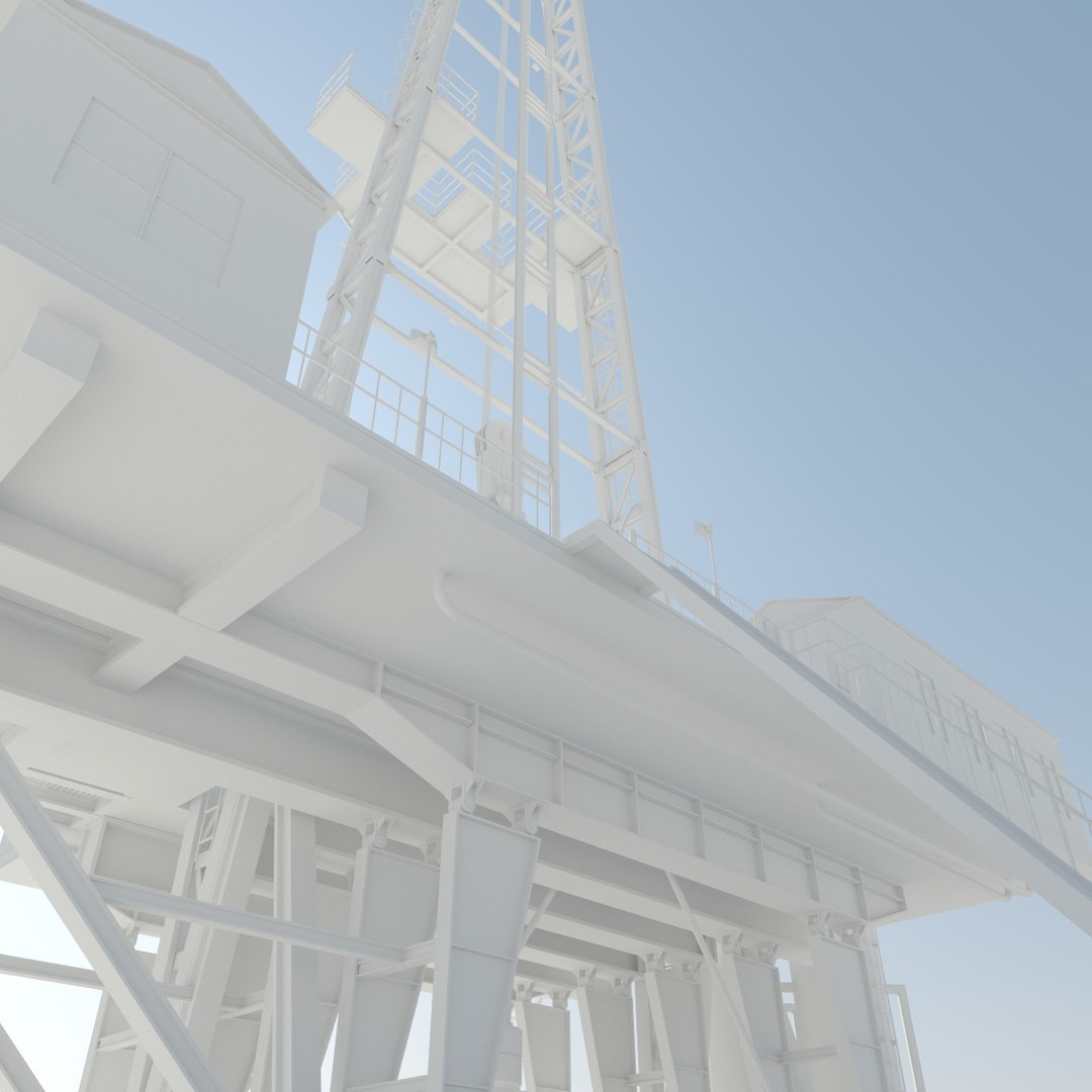 Rig gas platform 3D model - TurboSquid 1597132