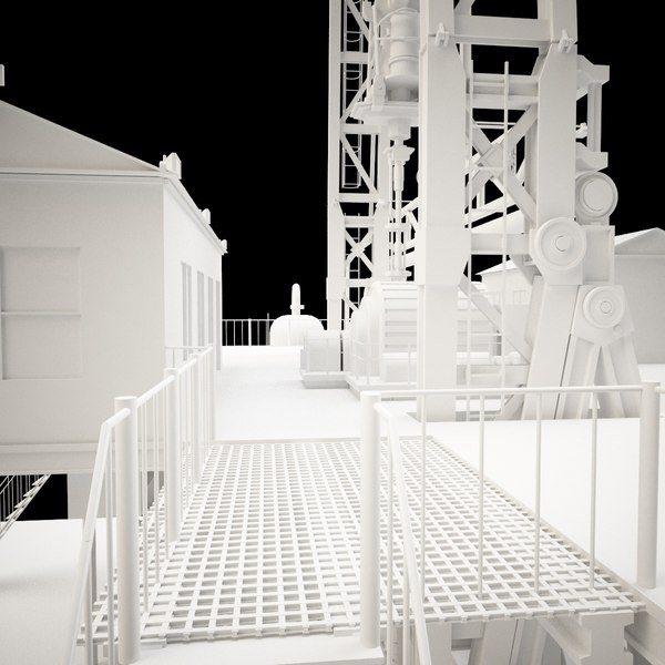 Rig gas platform 3D model - TurboSquid 1597132