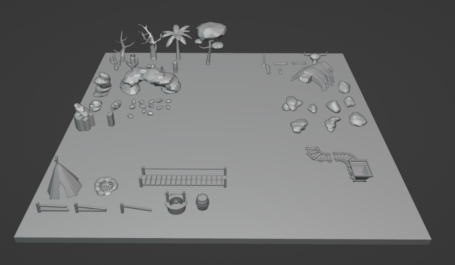 3D model Low Poly Desert Pack - TurboSquid 2179206