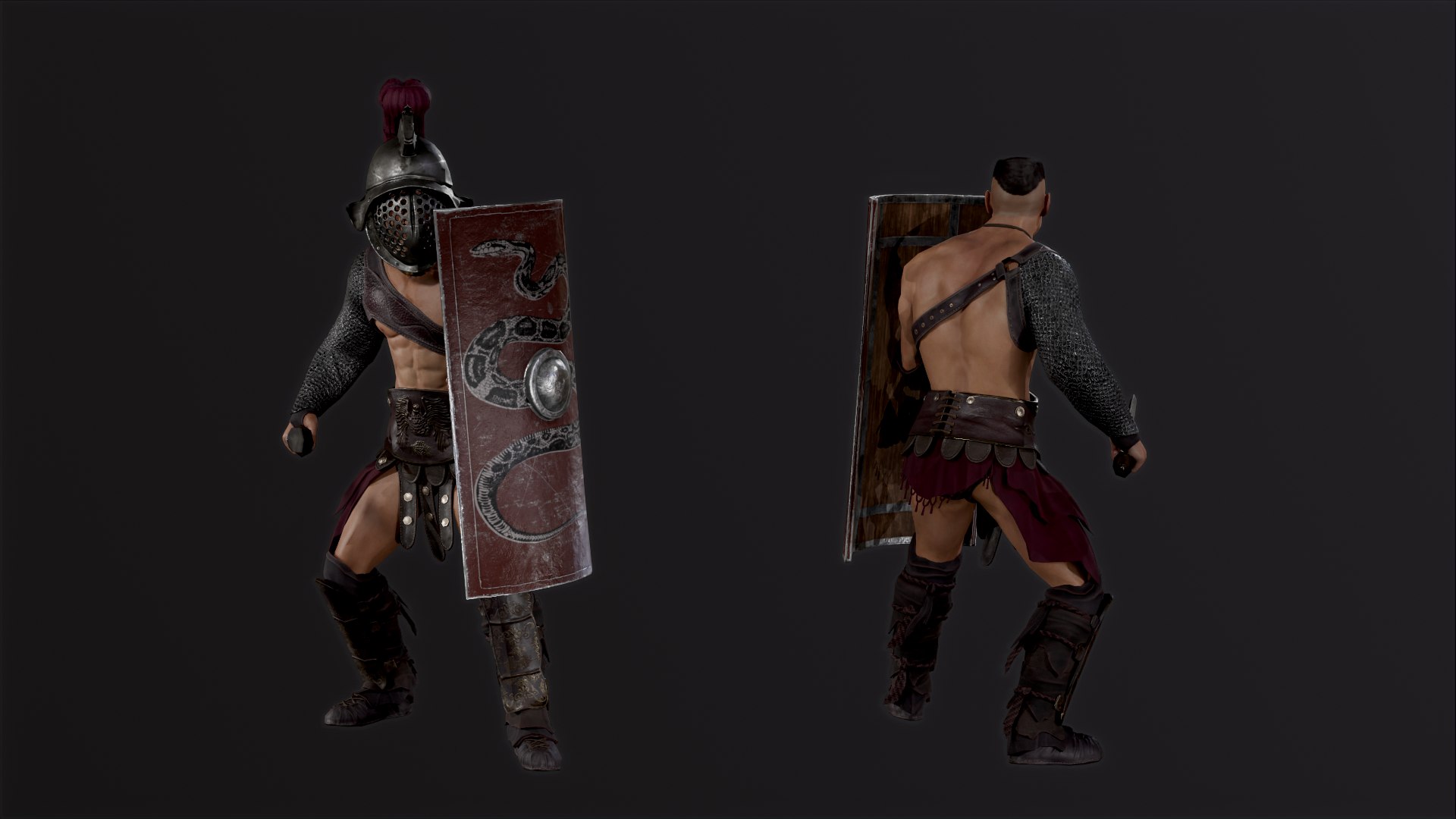 3D Model Gladiator Murmillo Crixus - TurboSquid 2185273