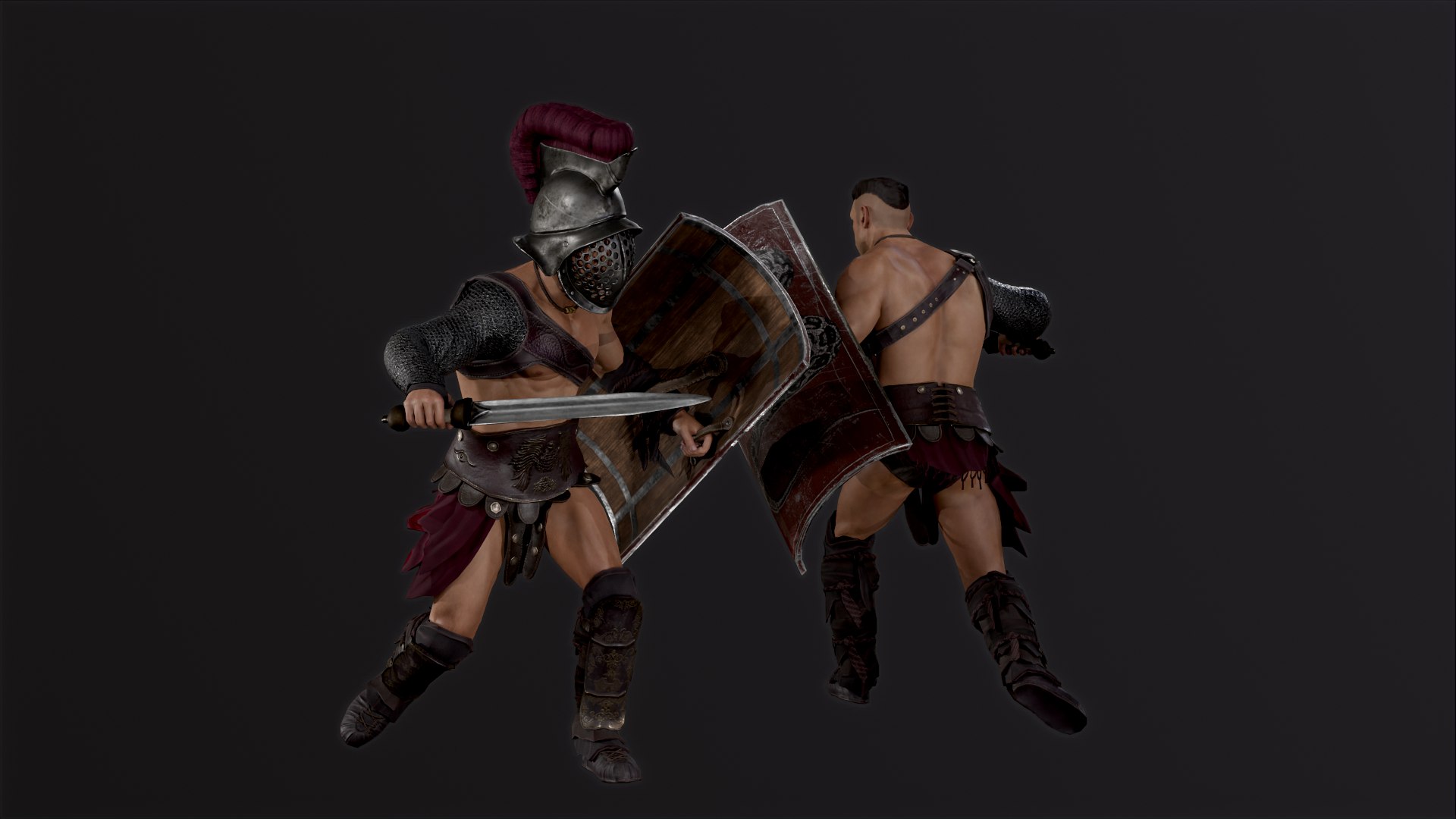 3D Model Gladiator Murmillo Crixus - TurboSquid 2185273